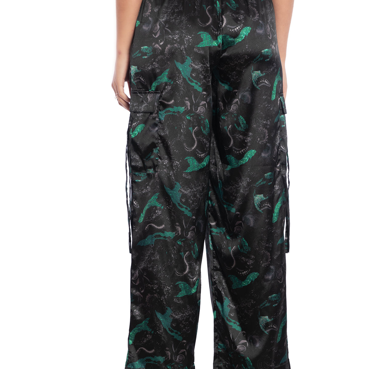 Abyss Wide Leg Satin Cargo Pants - Limited – BlackMilk Clothing