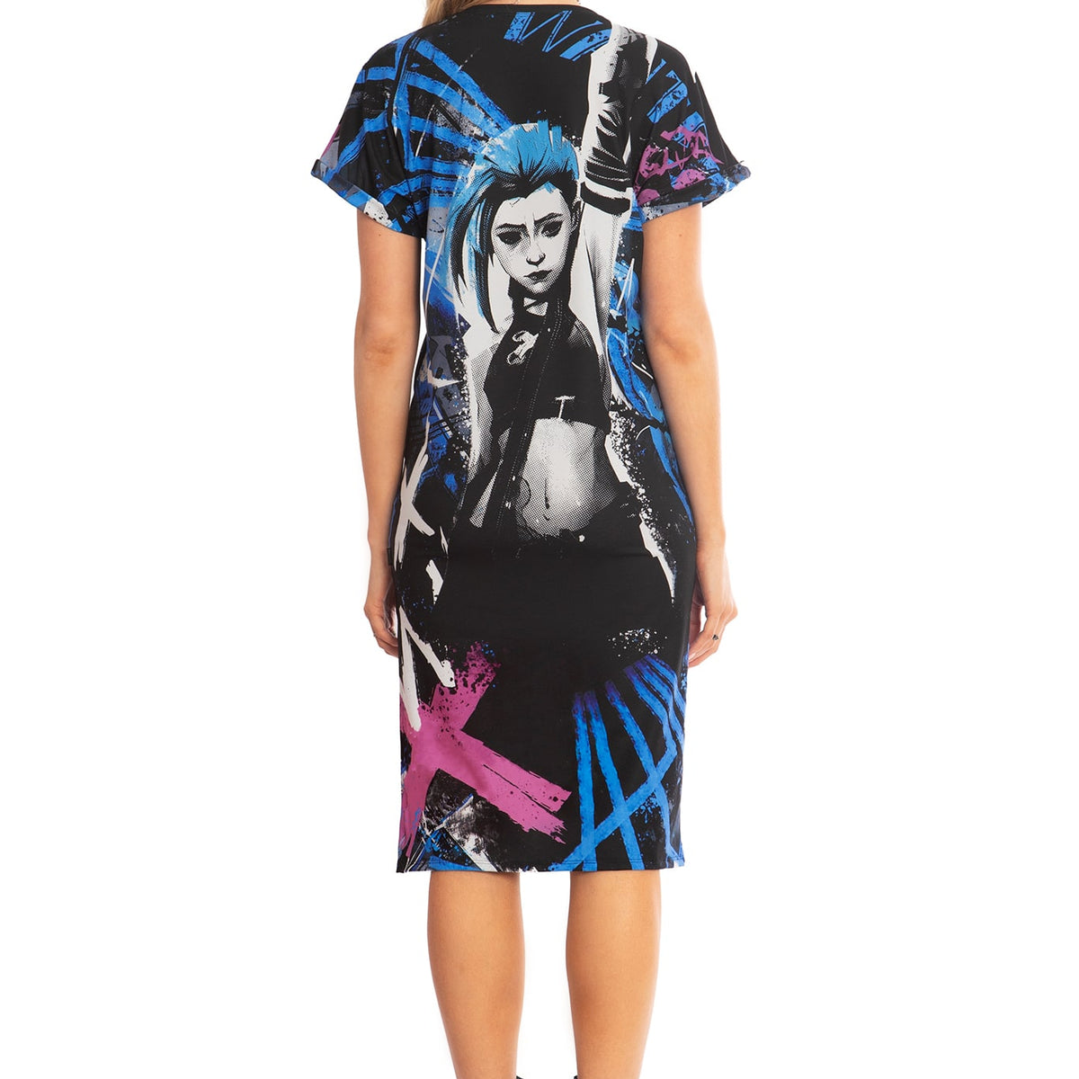 Blue Hair Riot Midi Tee Dress - Limited – BlackMilk Clothing