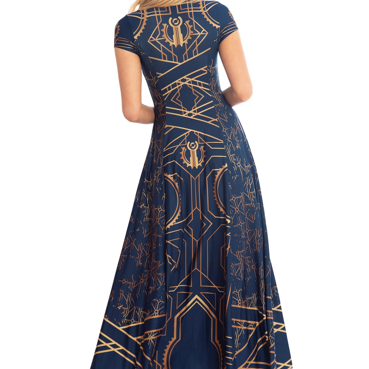 Piltover High Neck Cap Sleeve Split Maxi Dress - Limited – BlackMilk ...