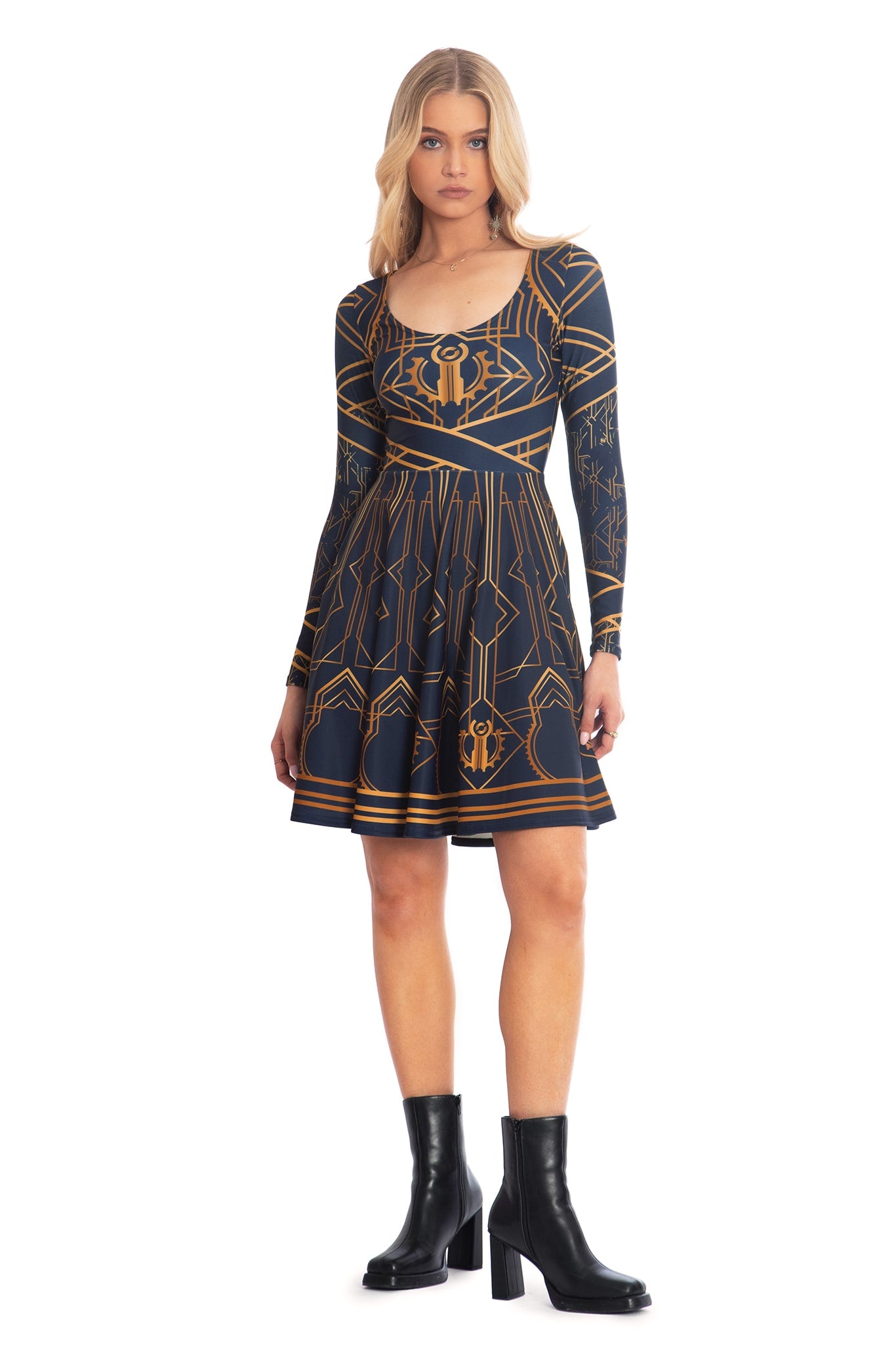 Piltover Toastie Long Sleeve Longline Dress - Limited – BlackMilk Clothing