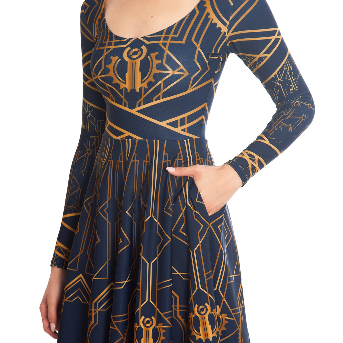 Piltover Toastie Long Sleeve Longline Dress - Limited – BlackMilk Clothing