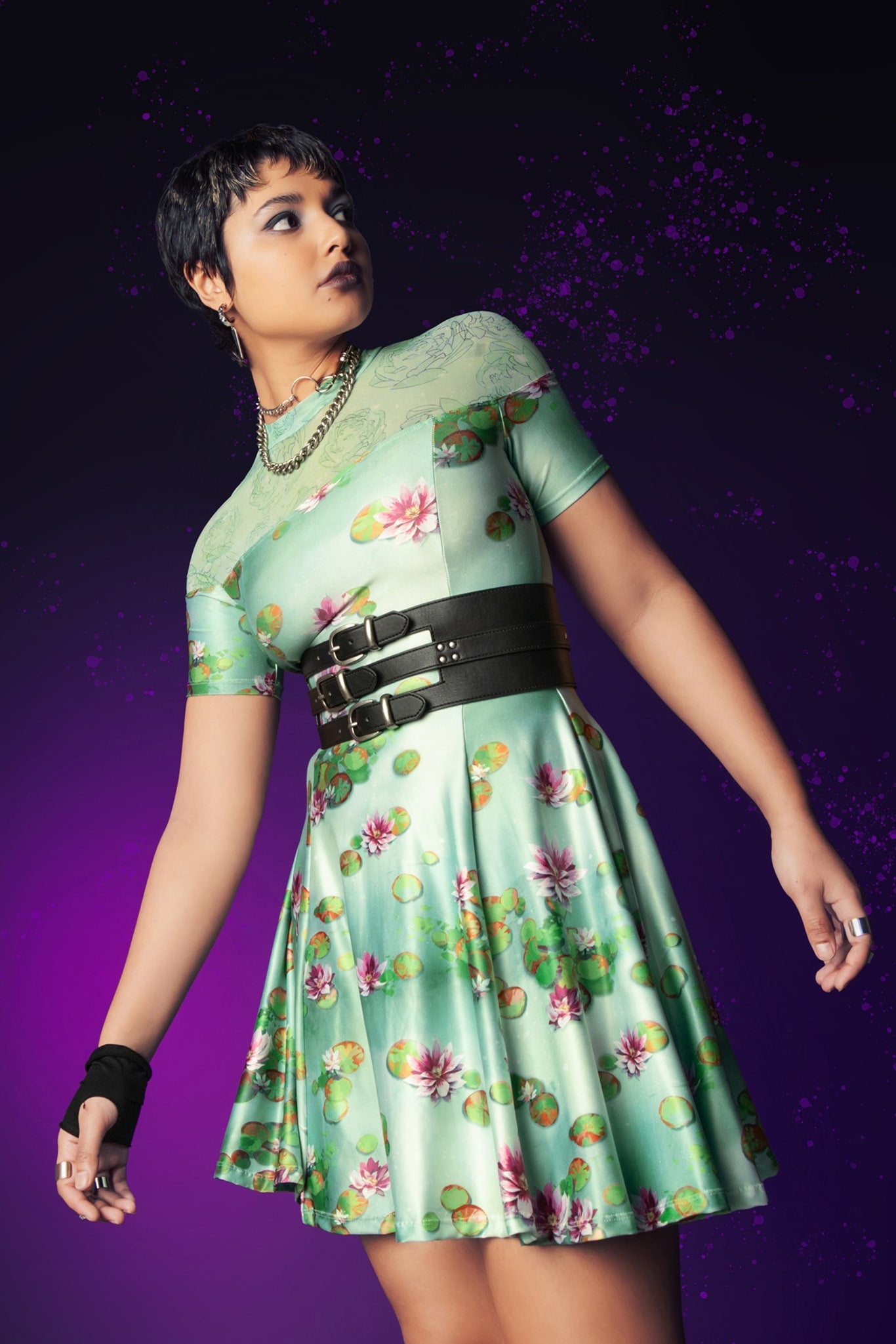 Sanity Check Sheer Splice Evil Tee Dress - Limited – BlackMilk Clothing
