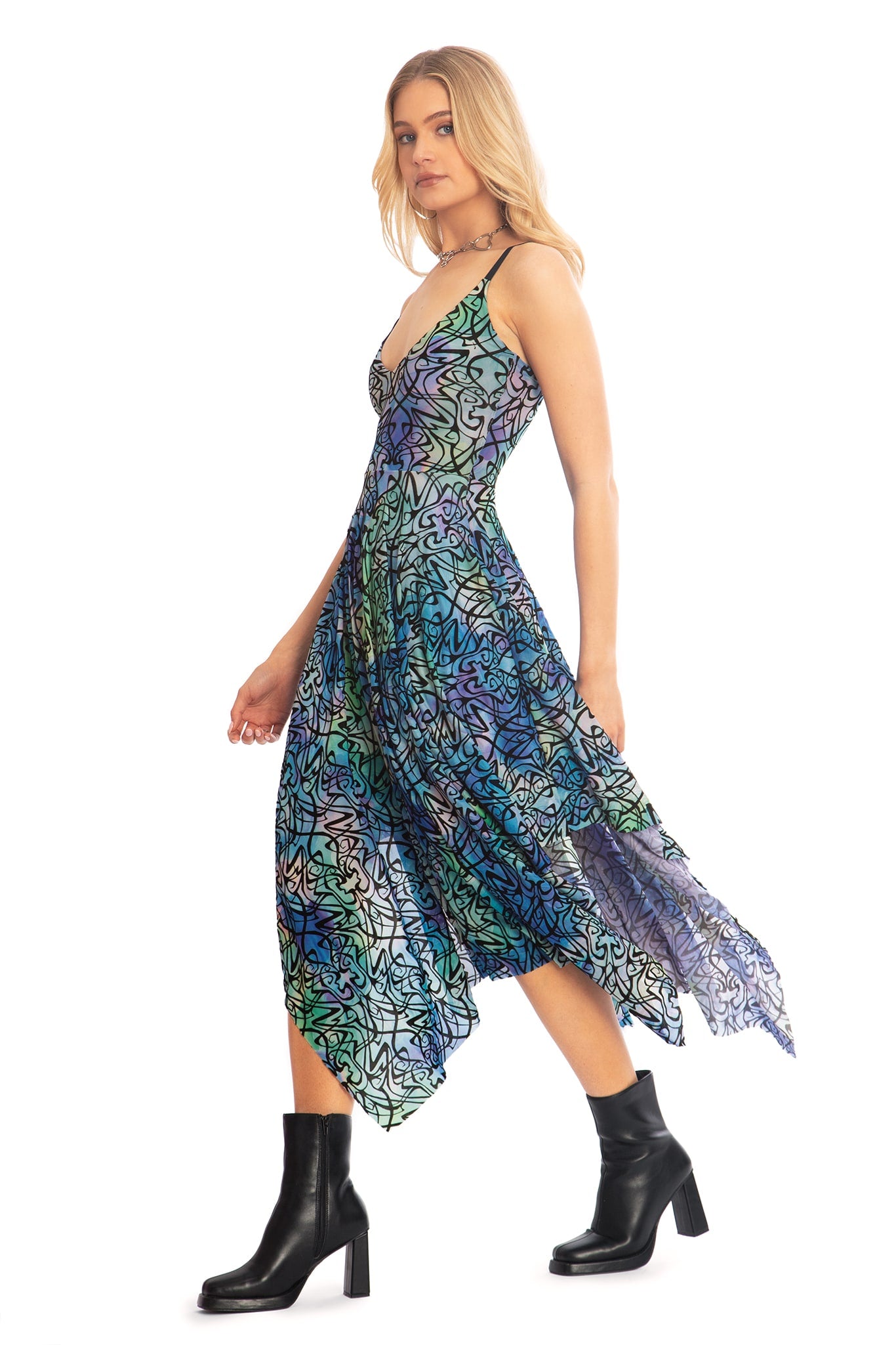 Stained Glass Zaun Handkerchief Dress - Limited – BlackMilk Clothing