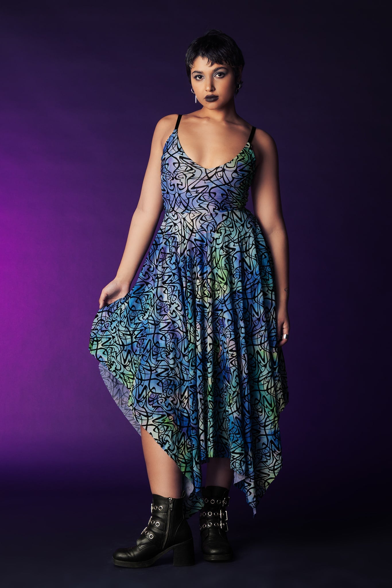 Stained Glass Zaun Handkerchief Dress - Limited – BlackMilk Clothing