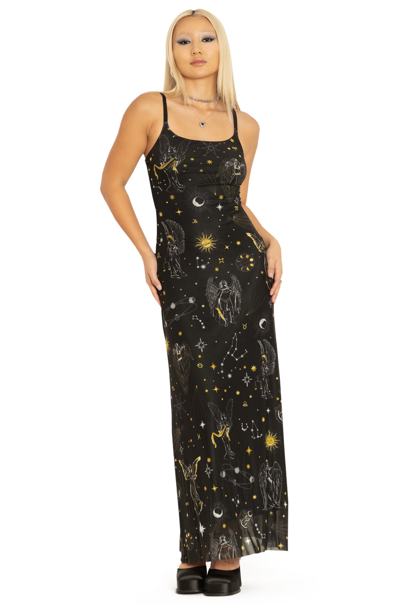 Archangels Sheer A-Line Maxi Dress - Limited – BlackMilk Clothing