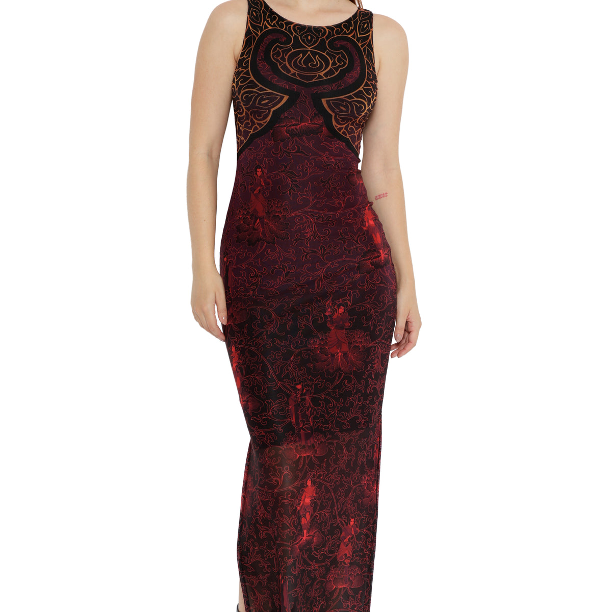 Fire Nation Trio Tank Column Maxi Dress - Limited – BlackMilk Clothing
