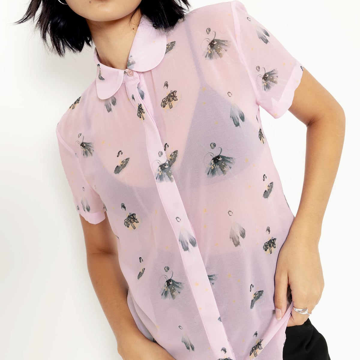 Ballerinas Cute As A Button Shirt - Limited – BlackMilk Clothing