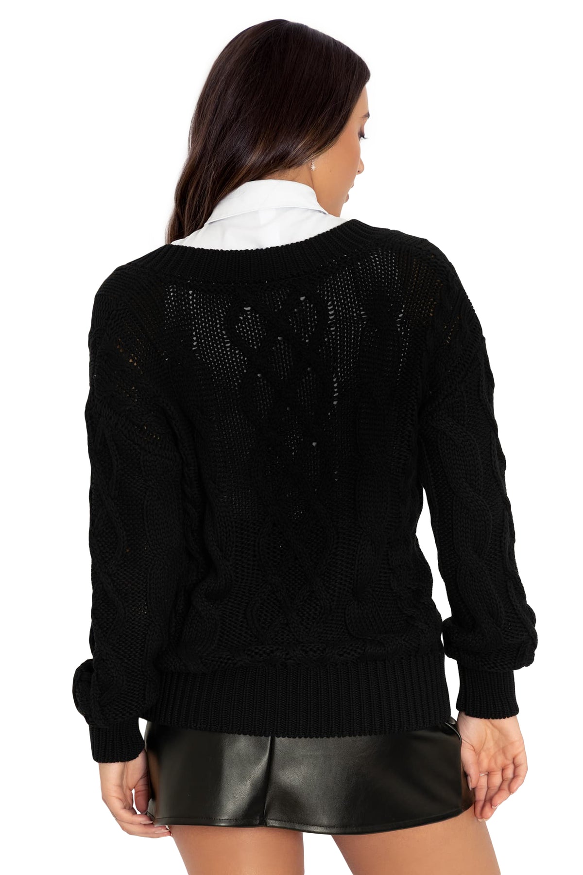 Black Cable Knit Sweater - Limited – BlackMilk Clothing