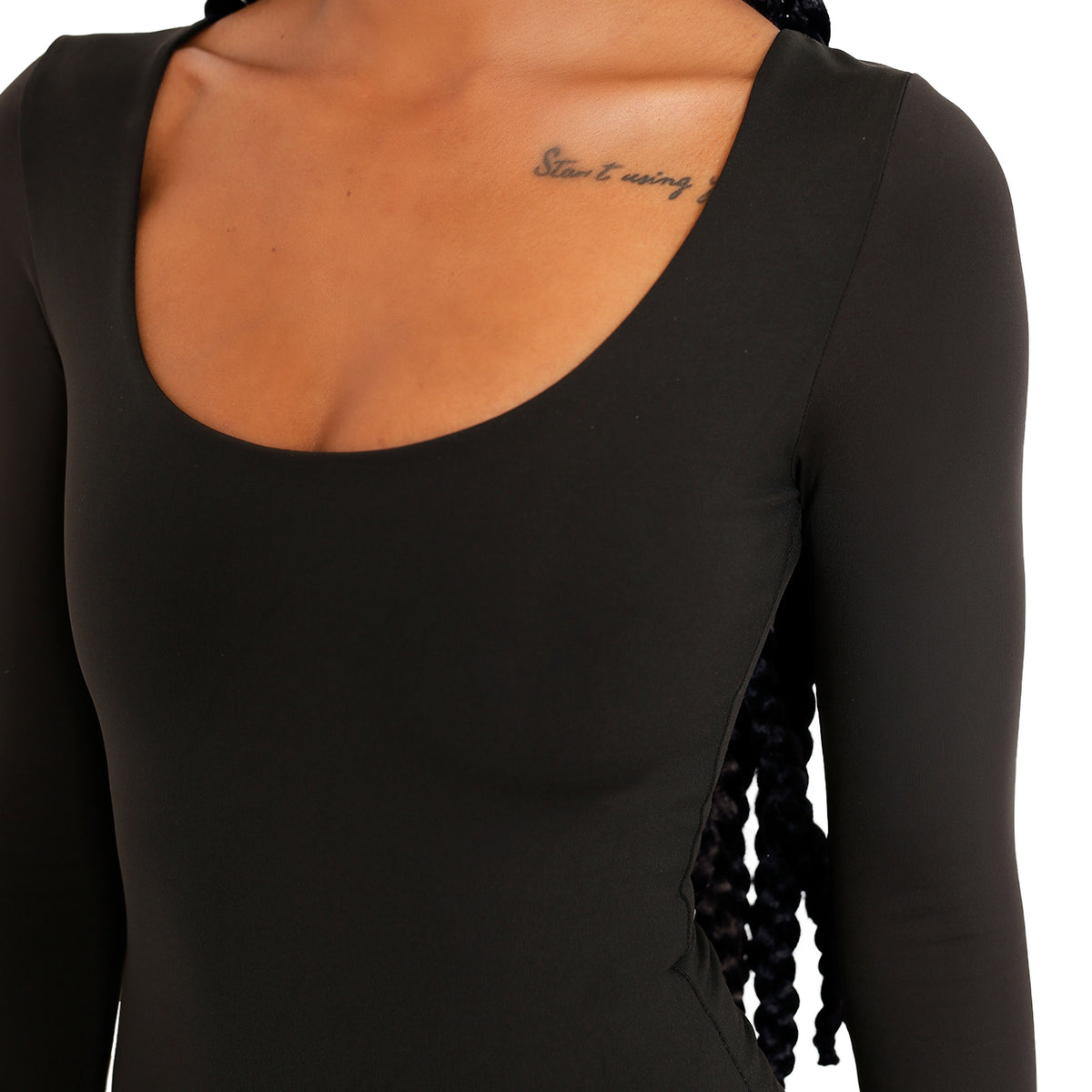 Matte Black 3/4 Sleeve Bodysuit – BlackMilk Clothing
