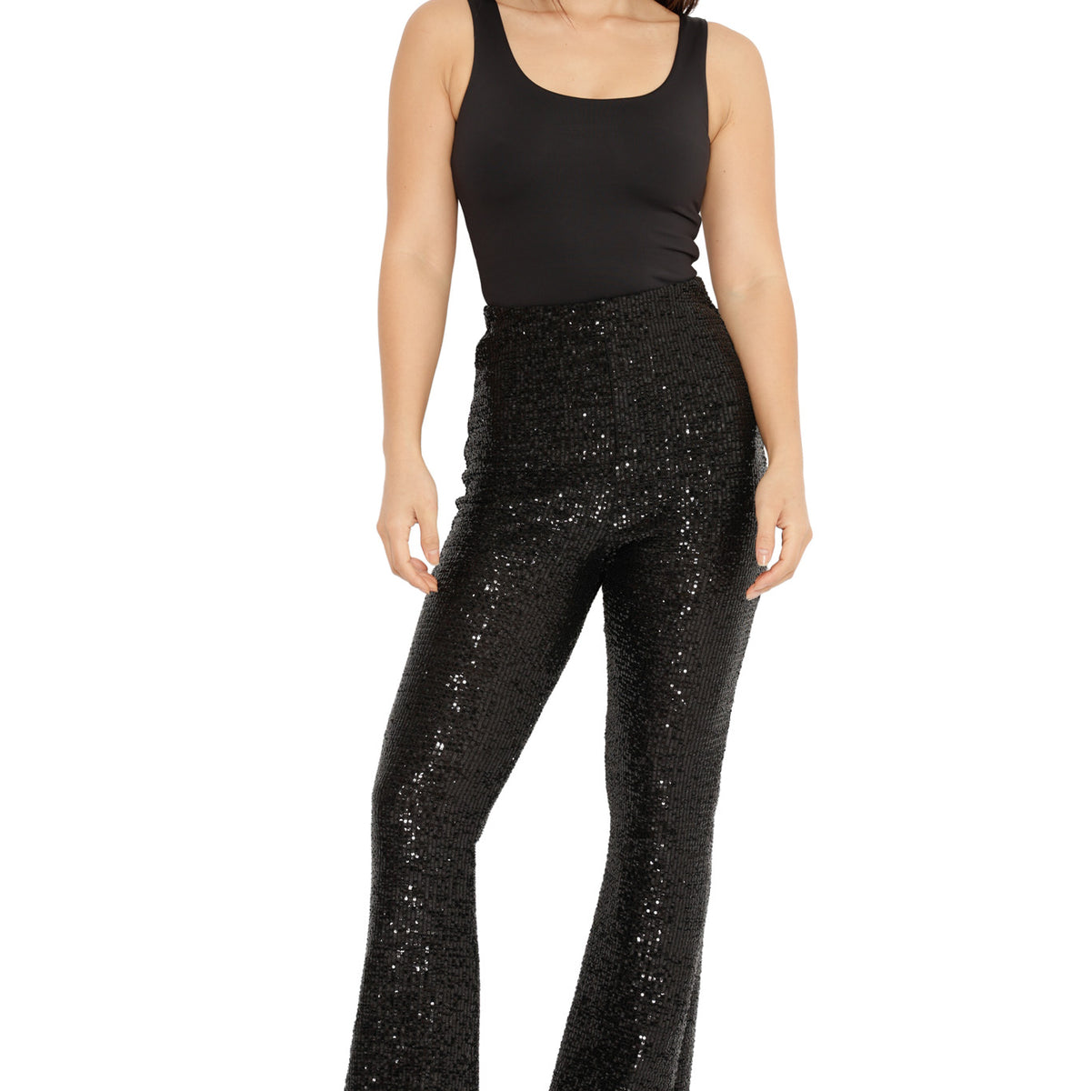 Black Sparkle Sparkle Flare Pants - Limited – BlackMilk Clothing
