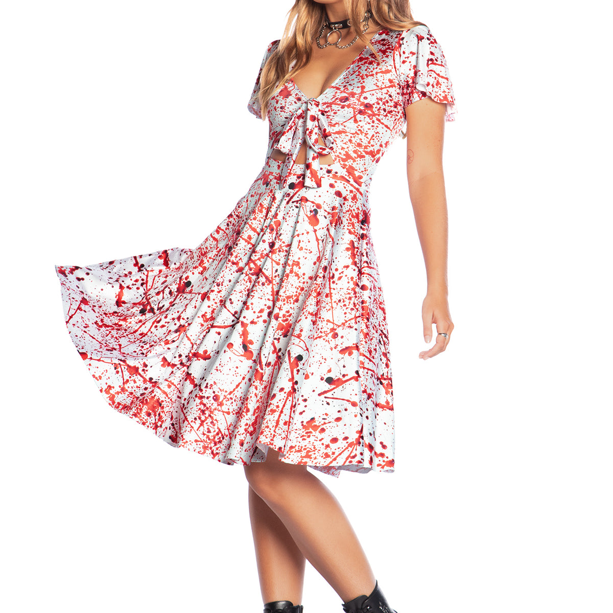 Blood Splatter Rio Midi Dress - Limited – BlackMilk Clothing