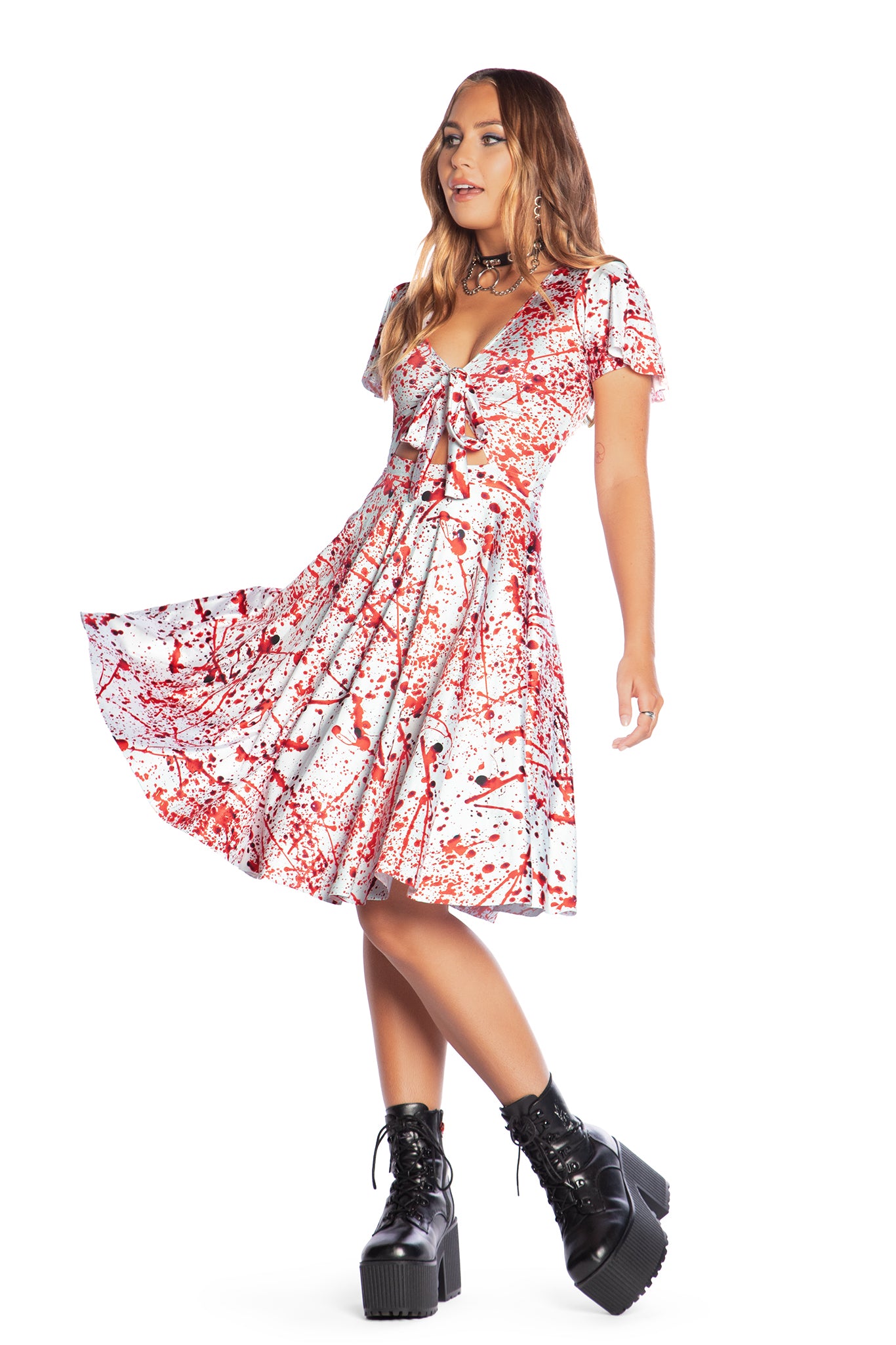 Blood Splatter Rio Midi Dress - Limited – BlackMilk Clothing