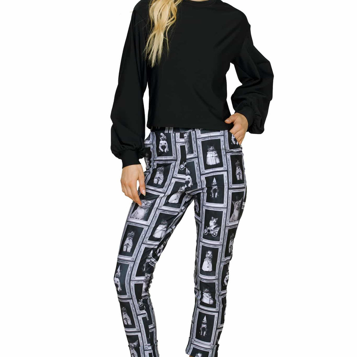 Cat Tales Cuffed Pants - Limited – BlackMilk Clothing