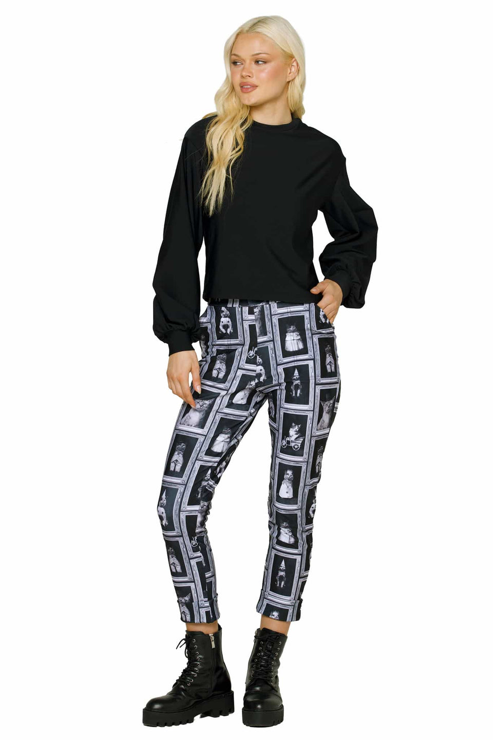 Cat Tales Cuffed Pants - Limited – BlackMilk Clothing