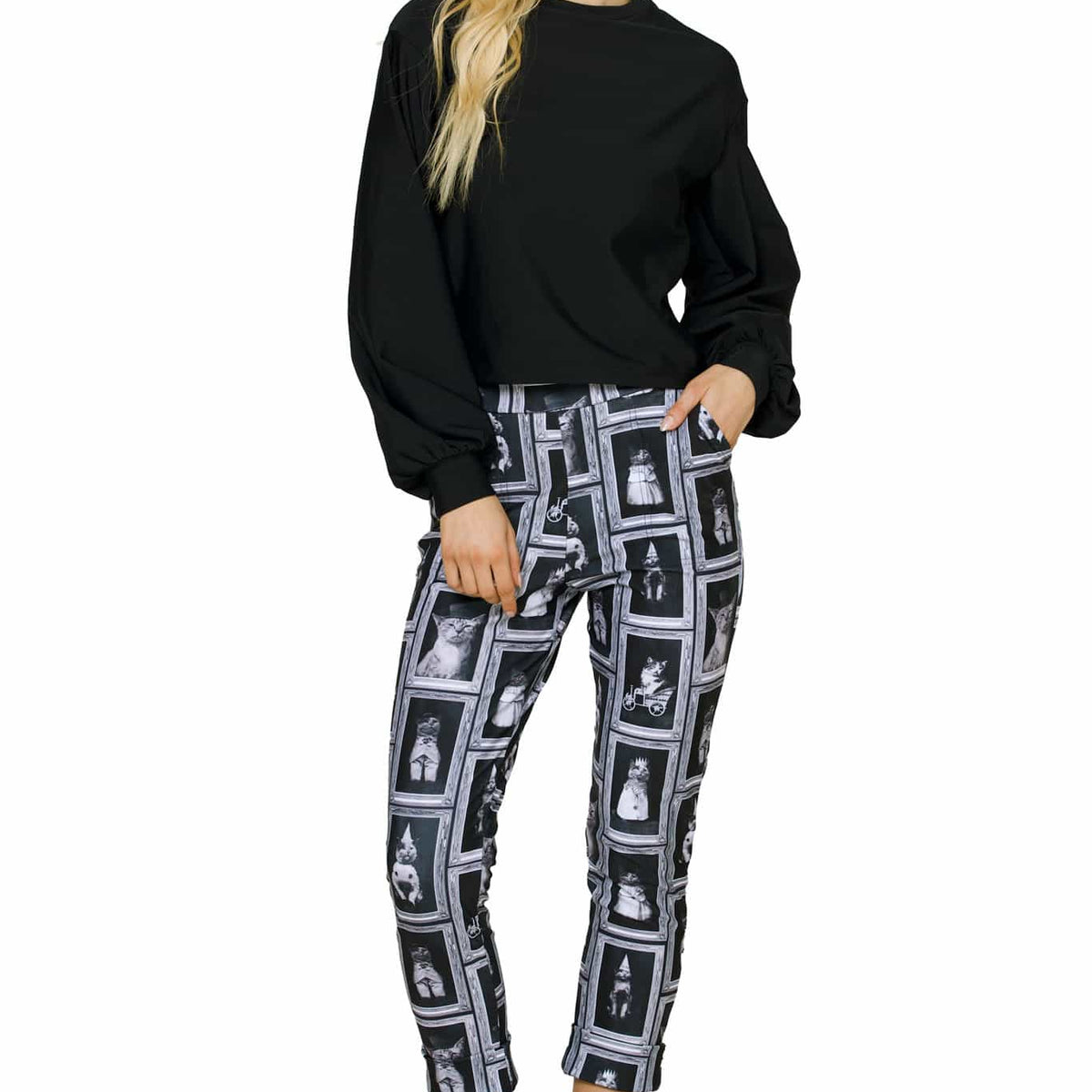 Cat Tales Cuffed Pants - Limited – BlackMilk Clothing