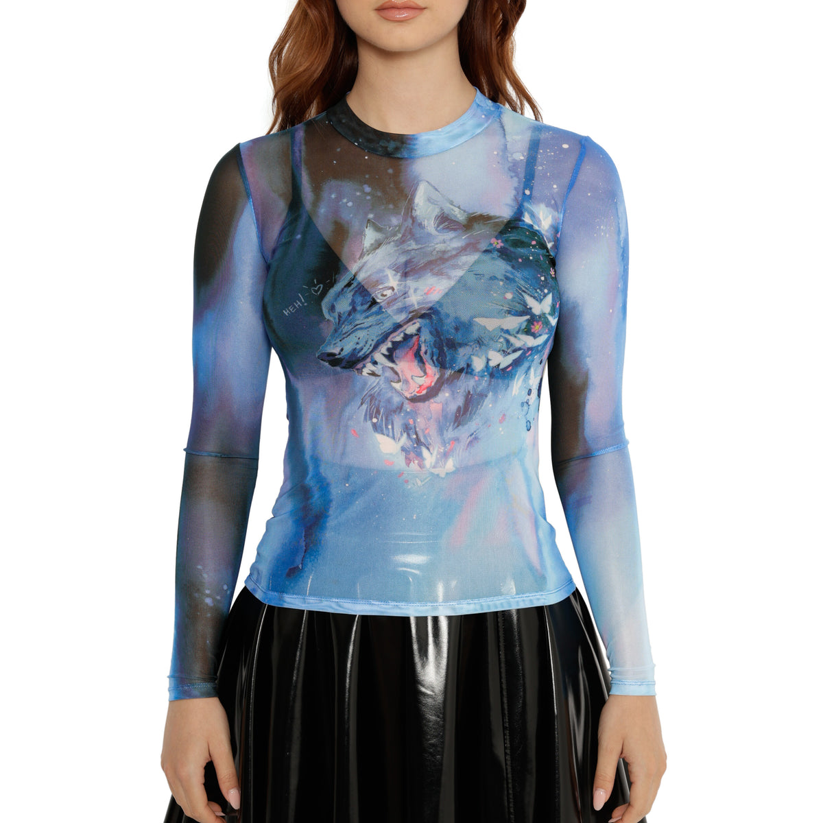 Celestial Beast Sheer High Neck Long Sleeve Top - Limited – BlackMilk ...