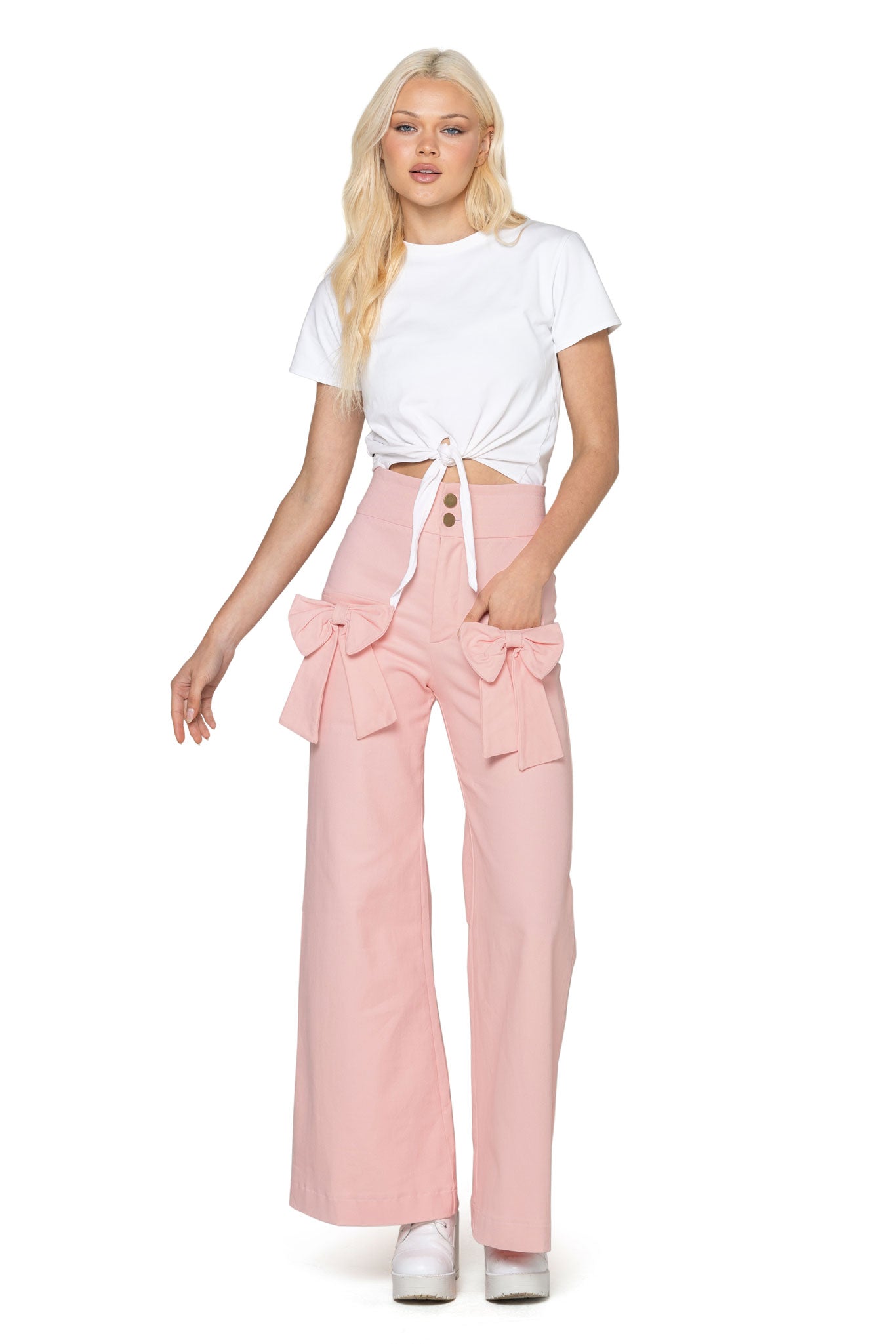 Cotton Candy Bow Pants - Limited – BlackMilk Clothing