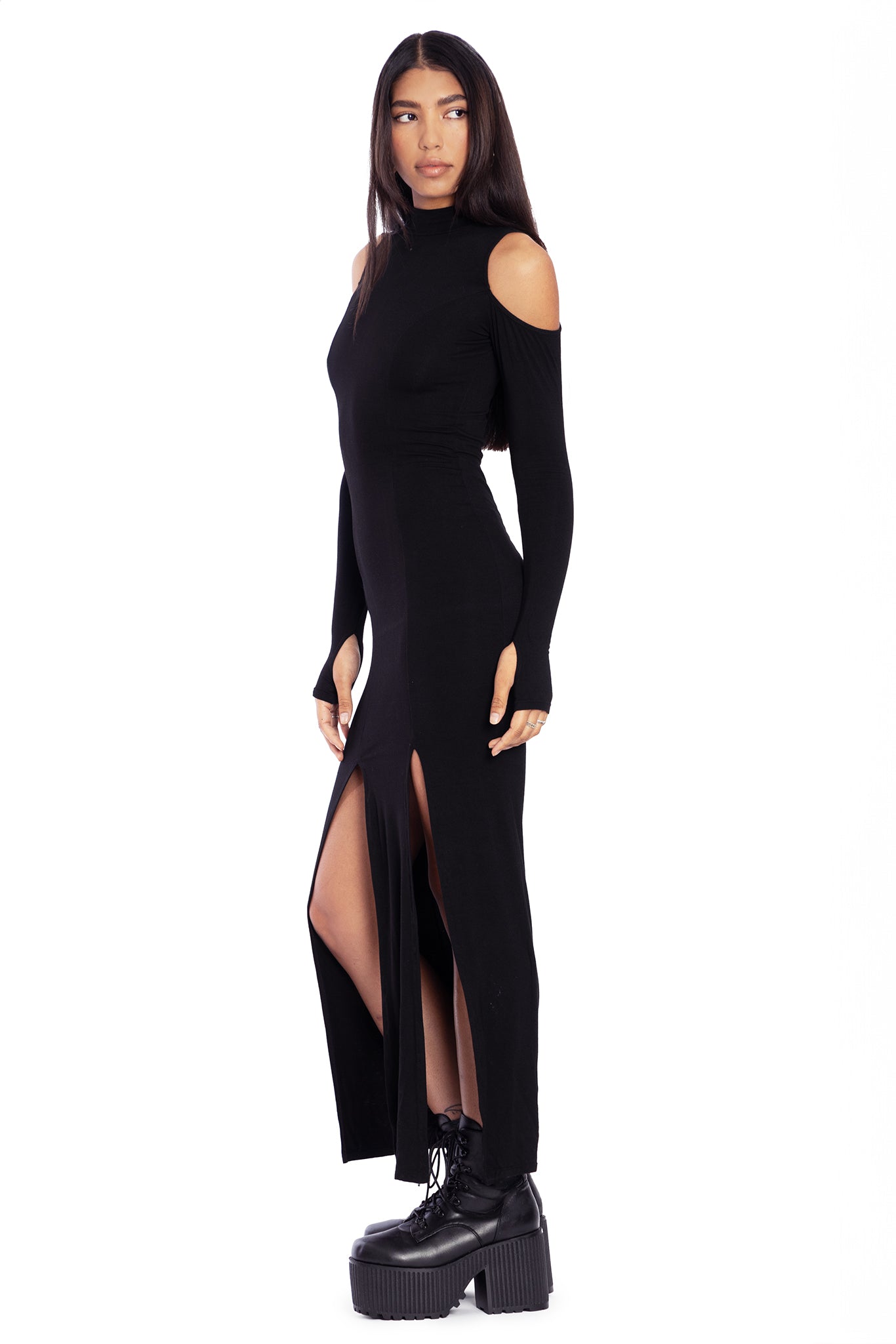 Coven Leader Split Maxi Dress - Limited – BlackMilk Clothing