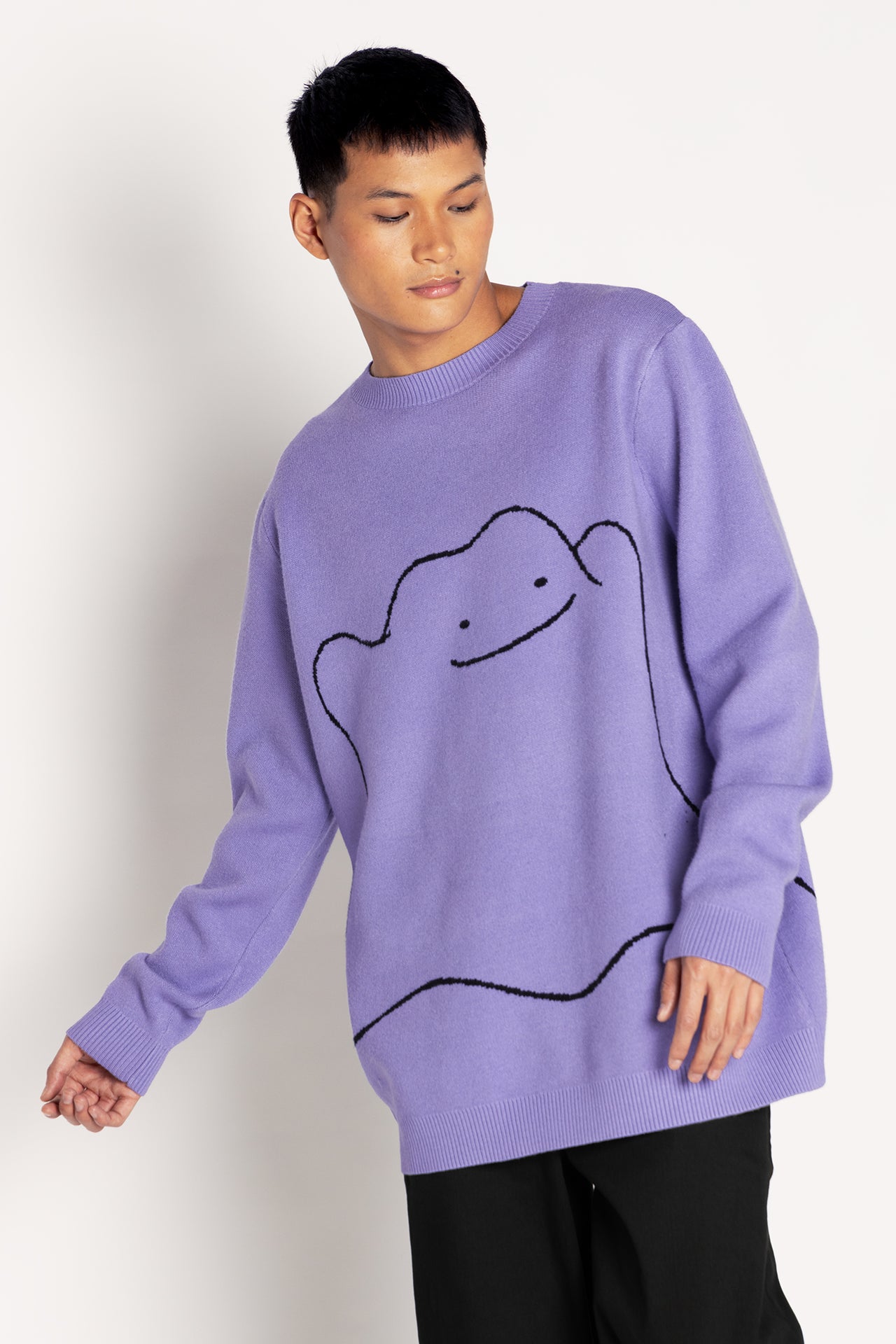 Ditto Oversized Knit Sweater – BlackMilk Clothing