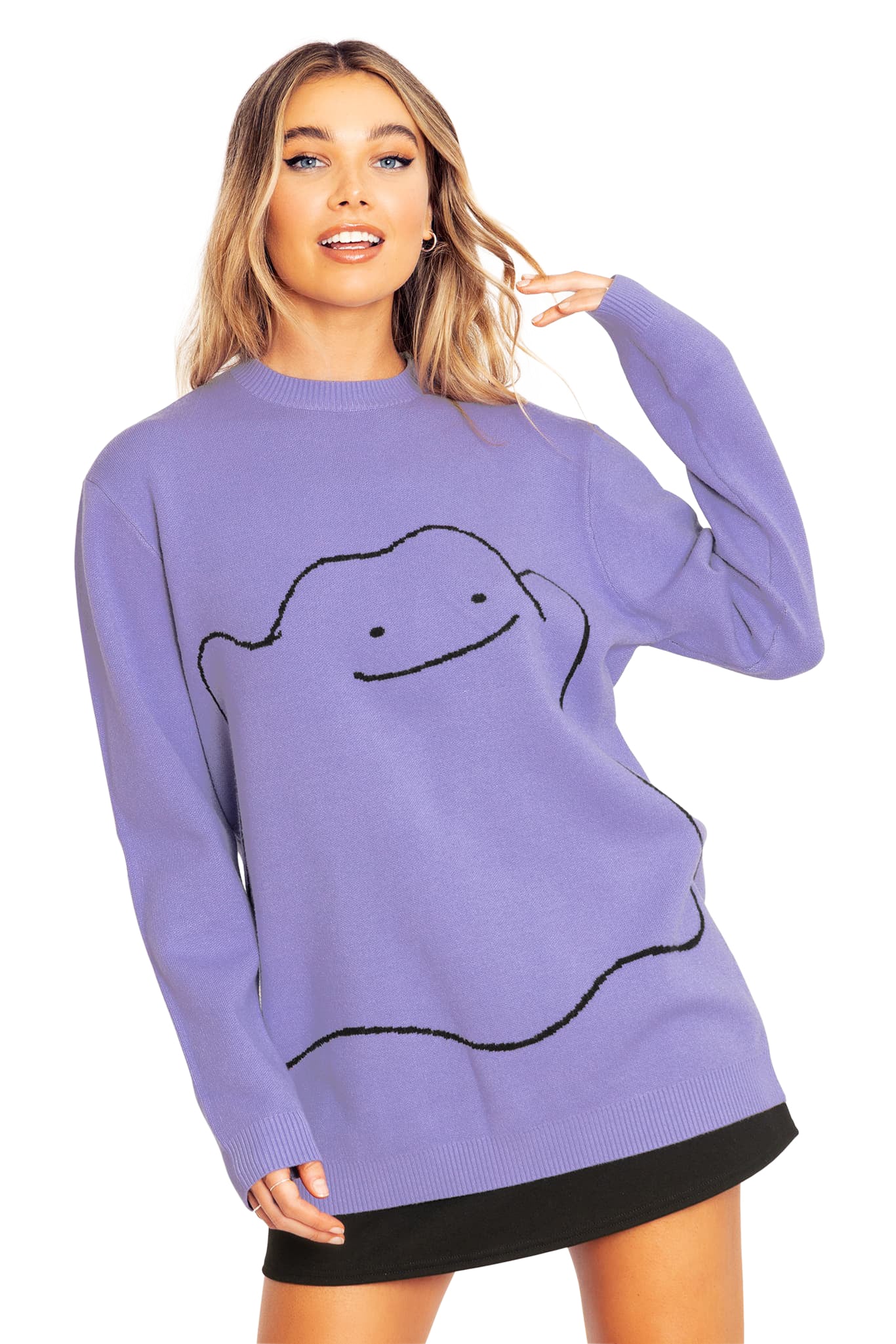Ditto Oversized Knit Sweater – BlackMilk Clothing