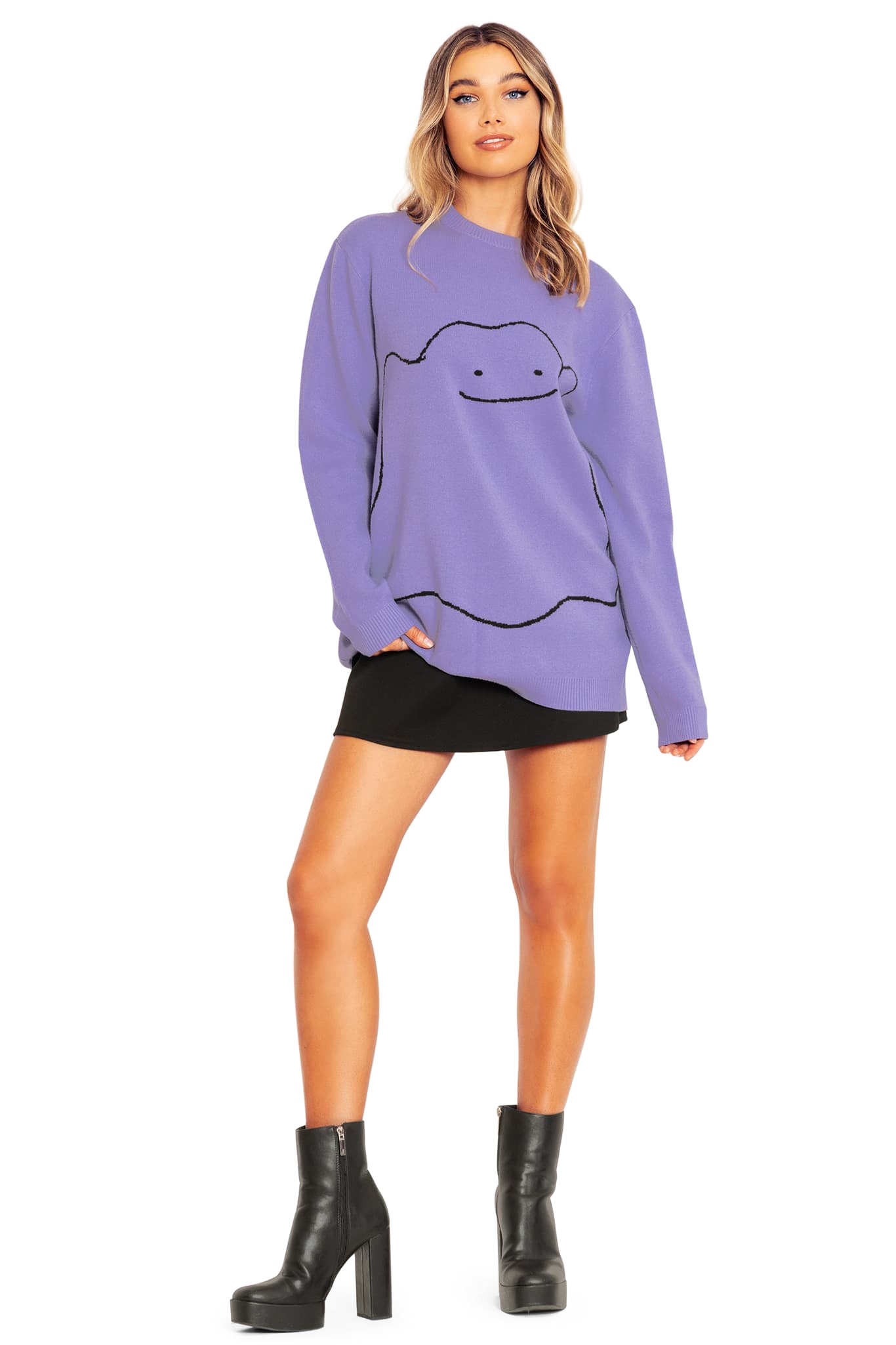 Ditto Oversized Knit Sweater – BlackMilk Clothing
