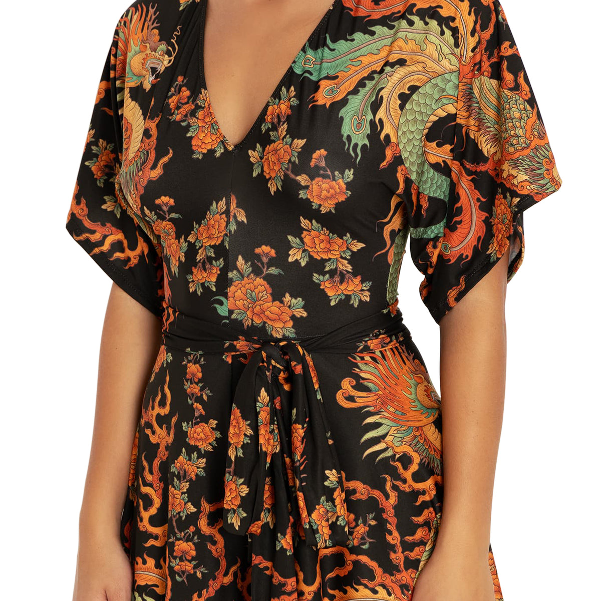 Dragon Rising Slinky Playsuit - Limited – BlackMilk Clothing