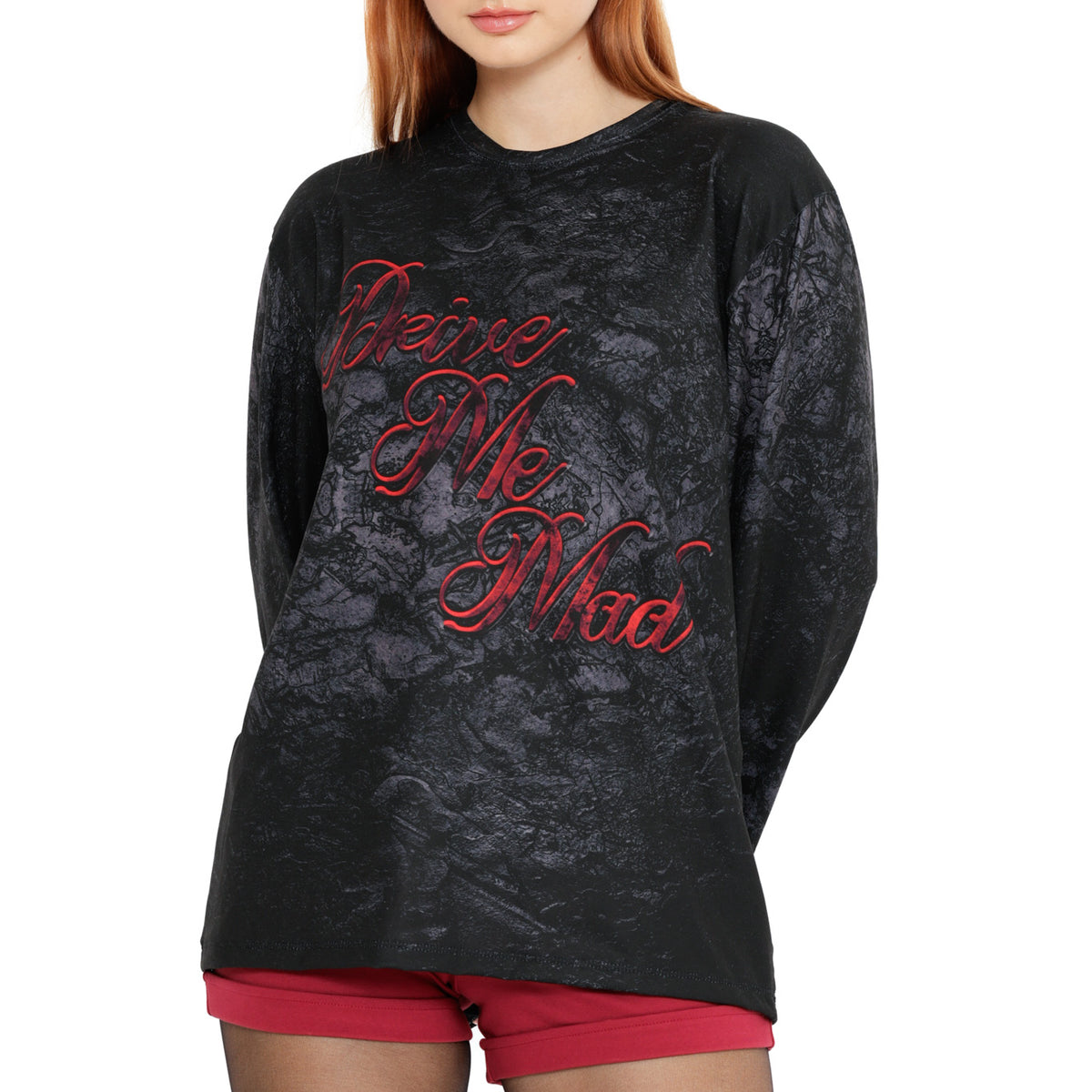 Drive Me Mad Long Sleeve Oversized Boyfriend Tee - Limited – BlackMilk ...