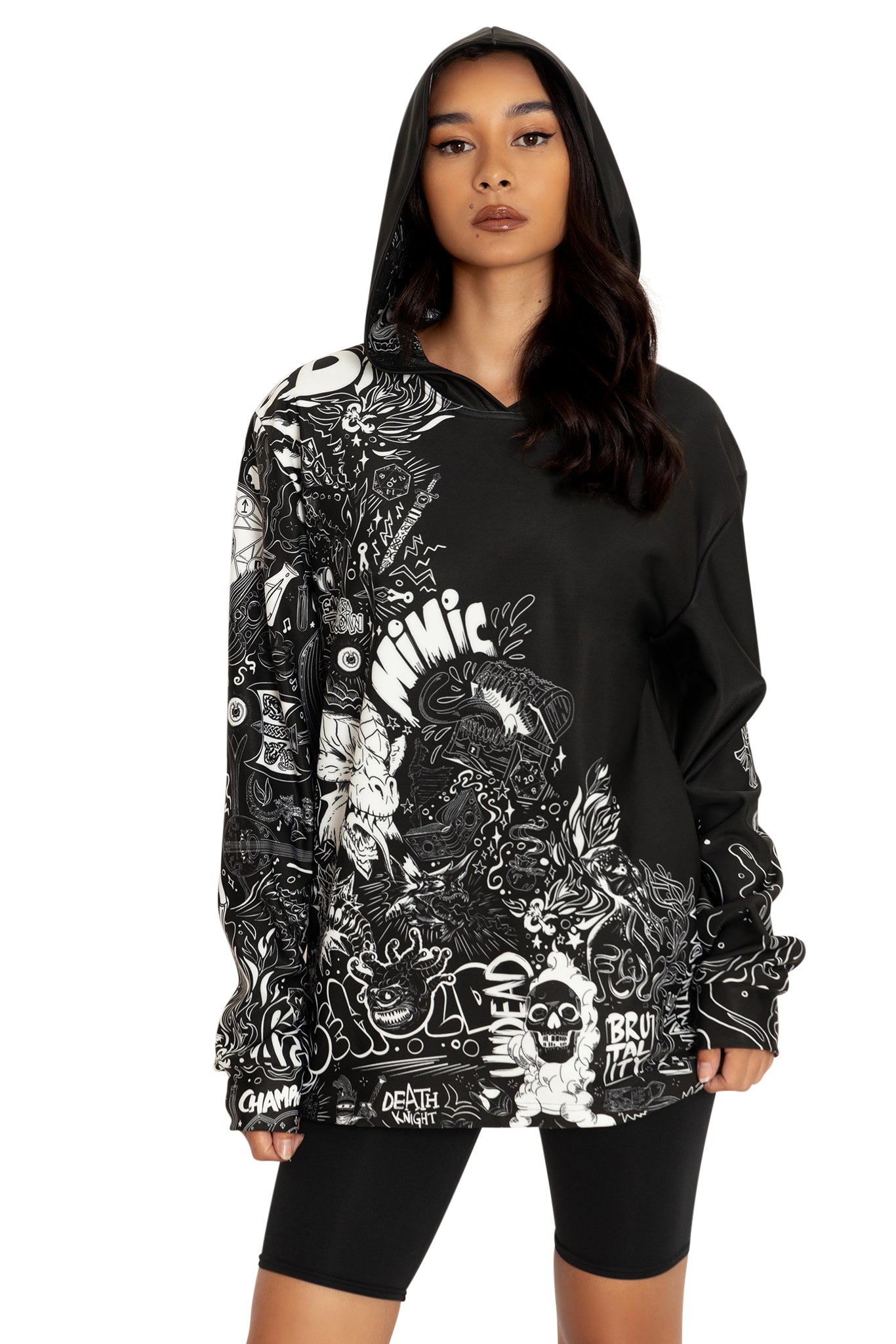 D&D Graffiti Hoodie Sweater – BlackMilk Clothing