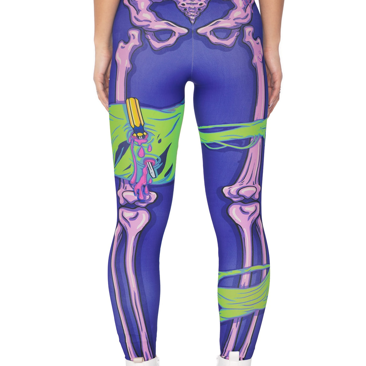 Electro-Necrosis High Waisted Matte Finish Leggings - Limited ...