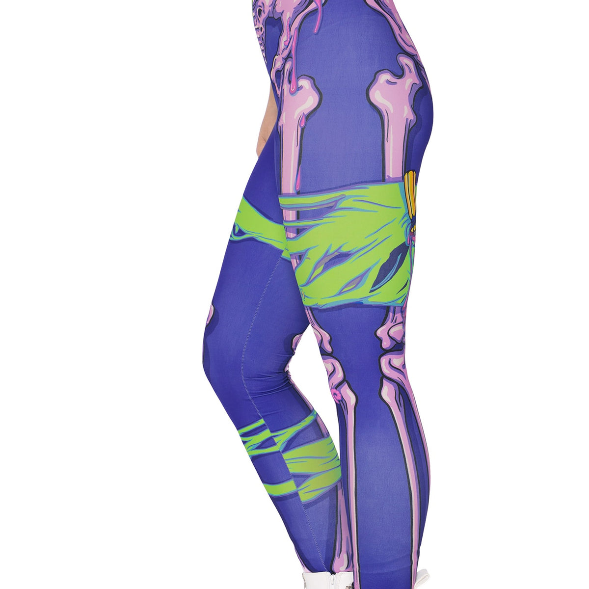 Electro-Necrosis High Waisted Matte Finish Leggings - Limited ...