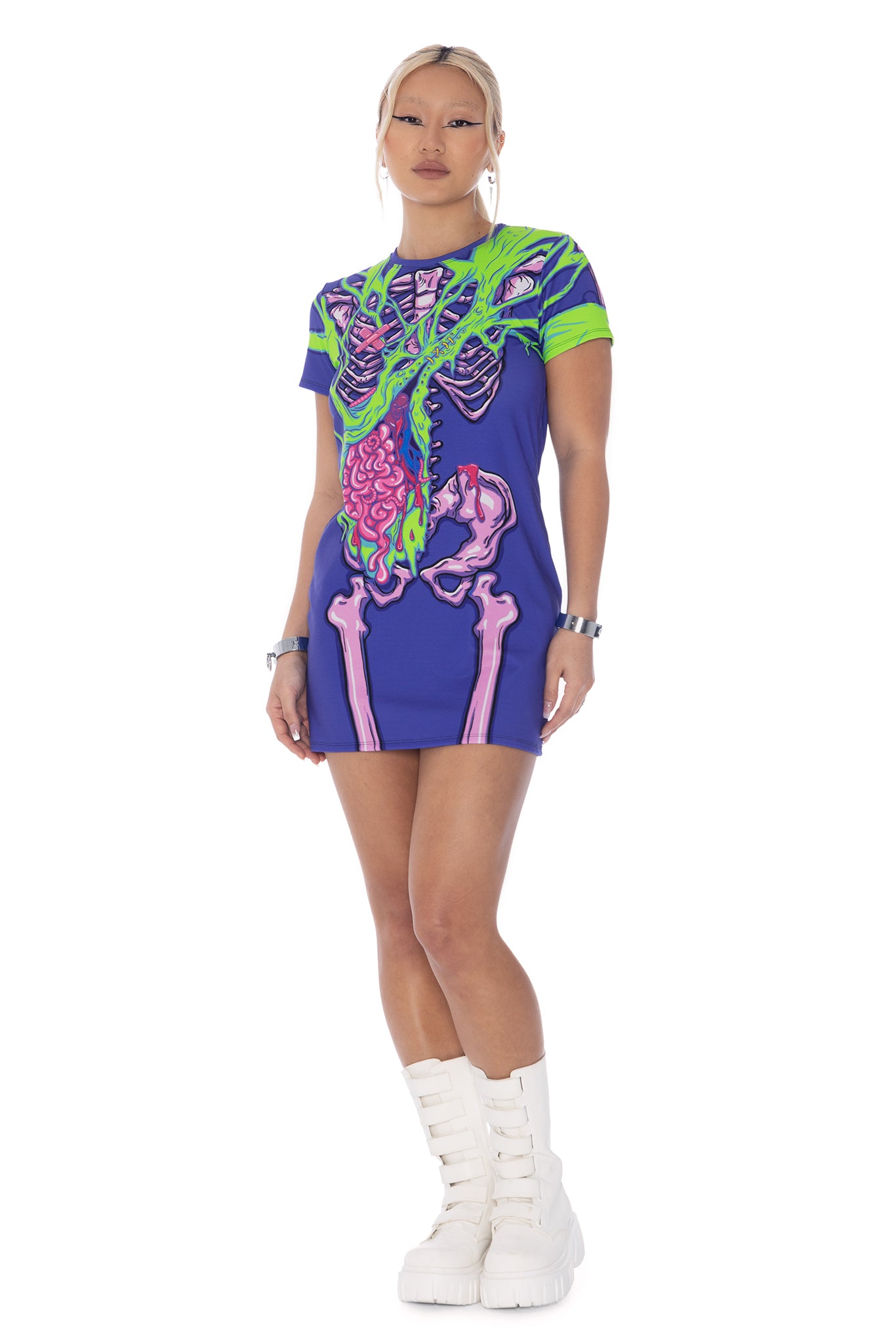 Electro-Necrosis Tee Dress - Limited – BlackMilk Clothing