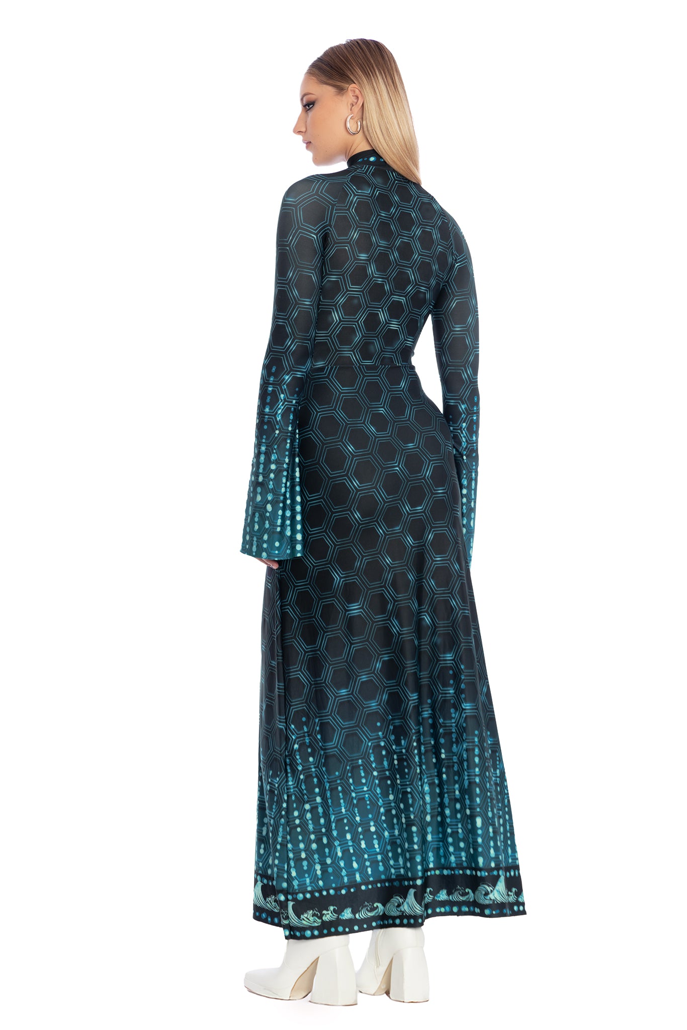 Elemental Power Flare Sleeve Maxi Dress - Limited – BlackMilk Clothing
