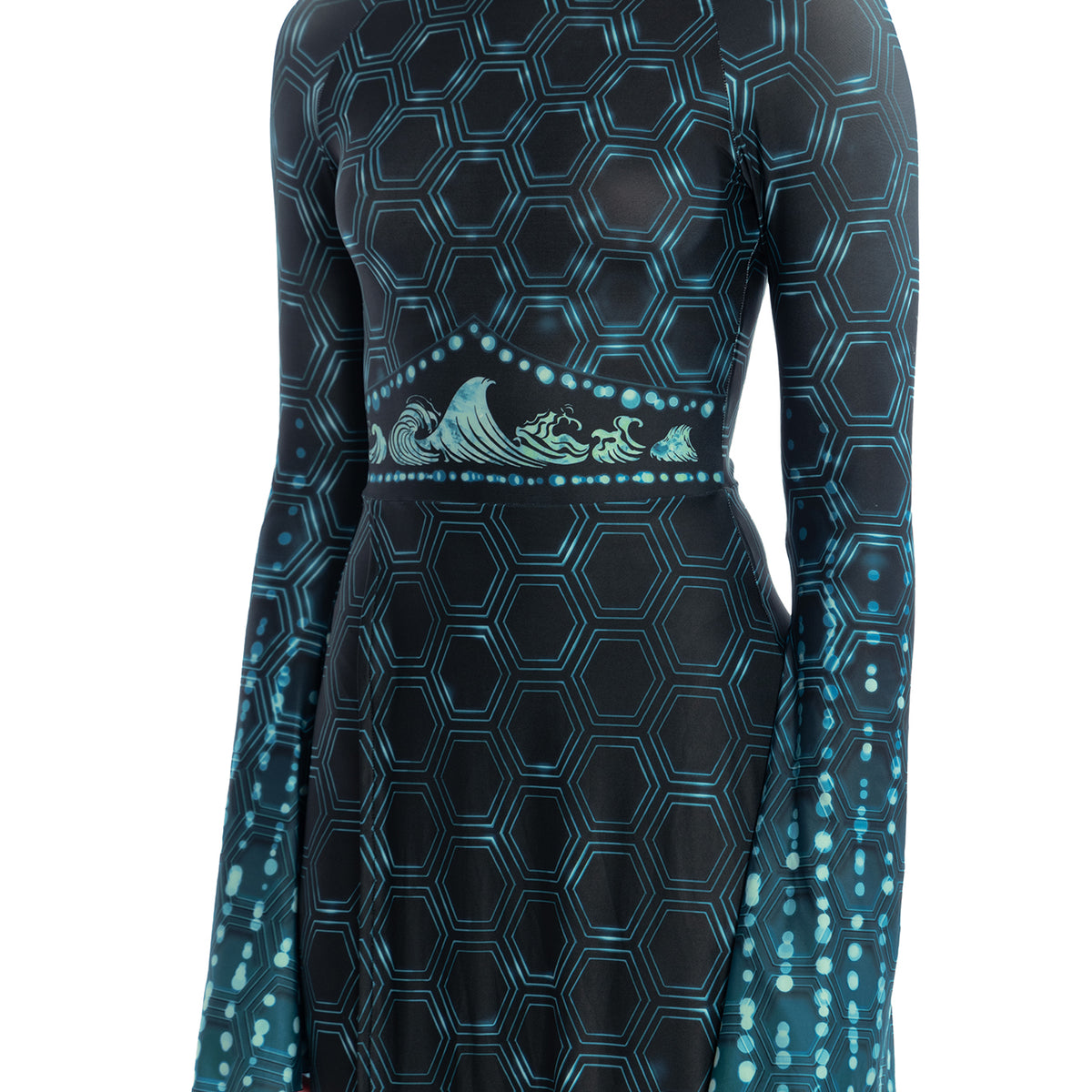 Elemental Power Flare Sleeve Maxi Dress - Limited – BlackMilk Clothing