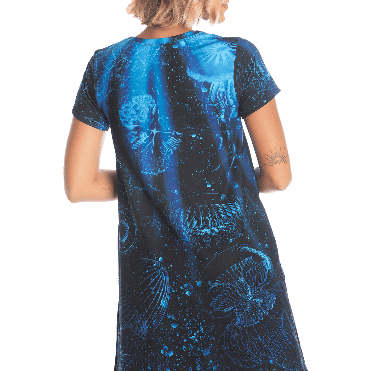 Deep Sea Jellyfish Longline Swing Tee Dress - Limited – BlackMilk Clothing