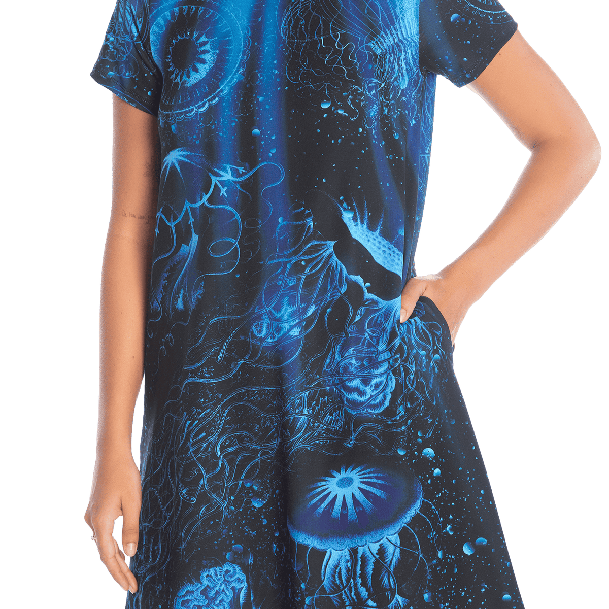 Deep Sea Jellyfish Longline Swing Tee Dress - Limited – BlackMilk Clothing