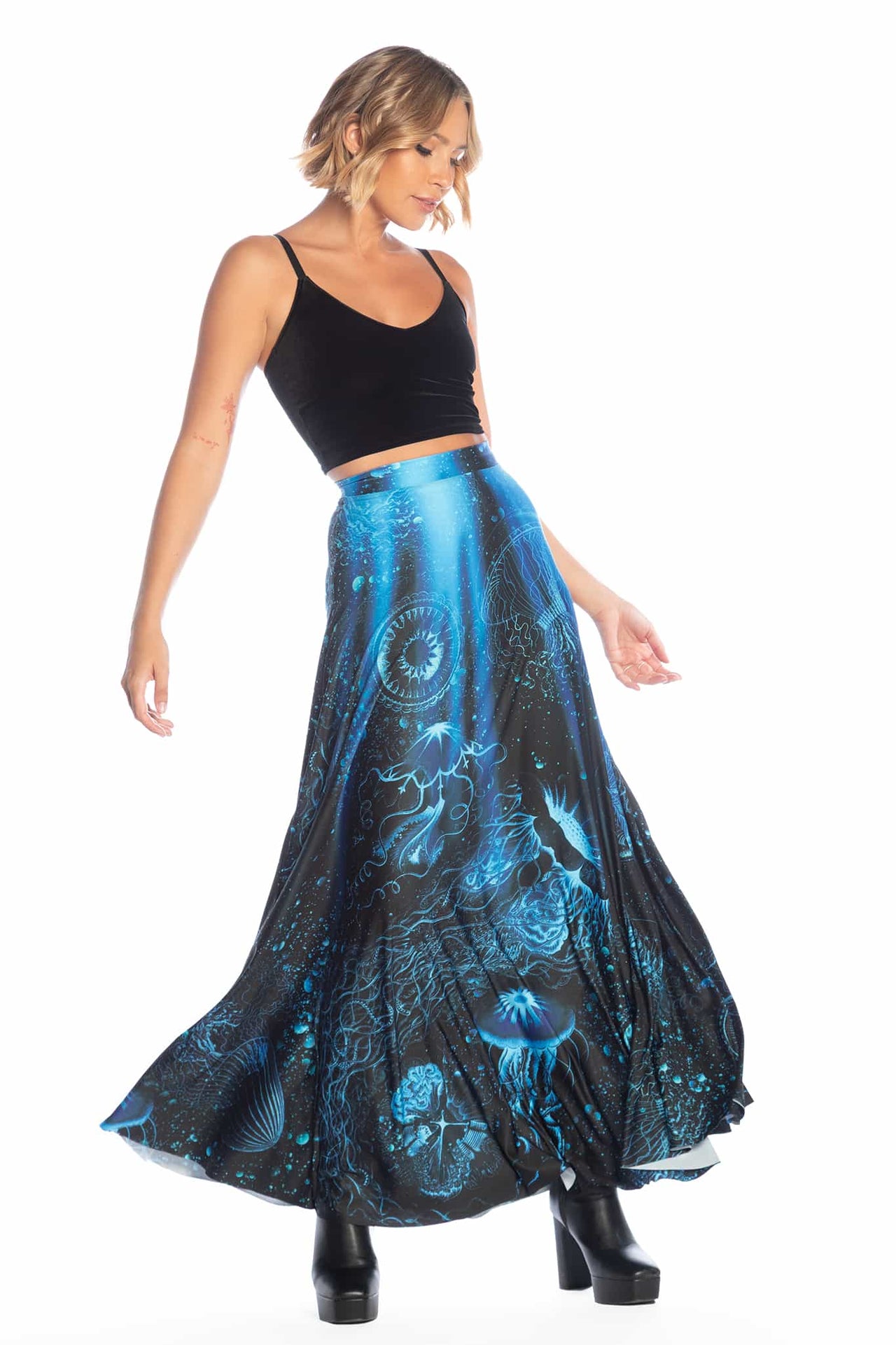 Deep Sea Jellyfish Maxi Skirt - Limited – BlackMilk Clothing