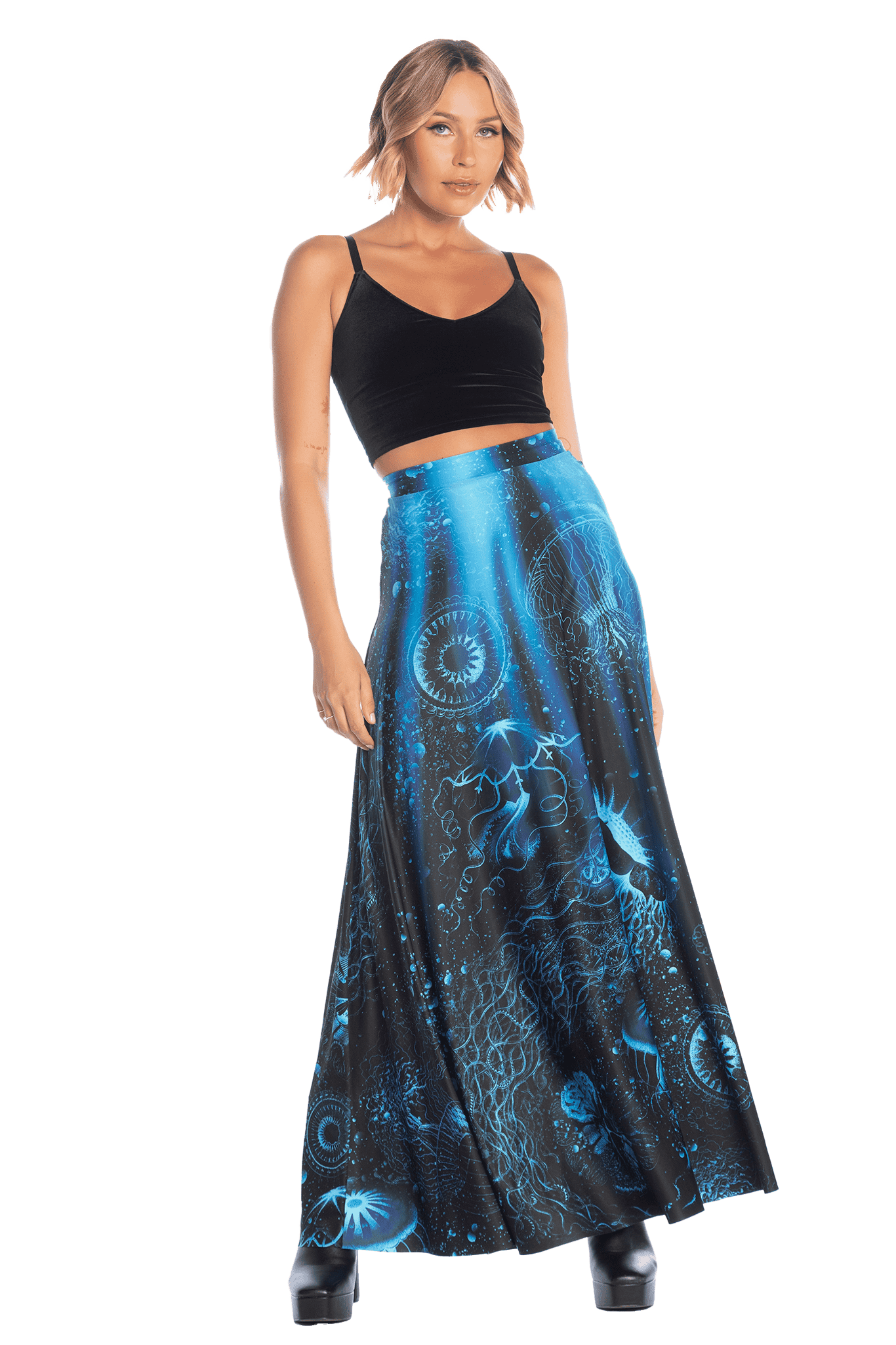 Deep Sea Jellyfish Maxi Skirt - Limited – BlackMilk Clothing