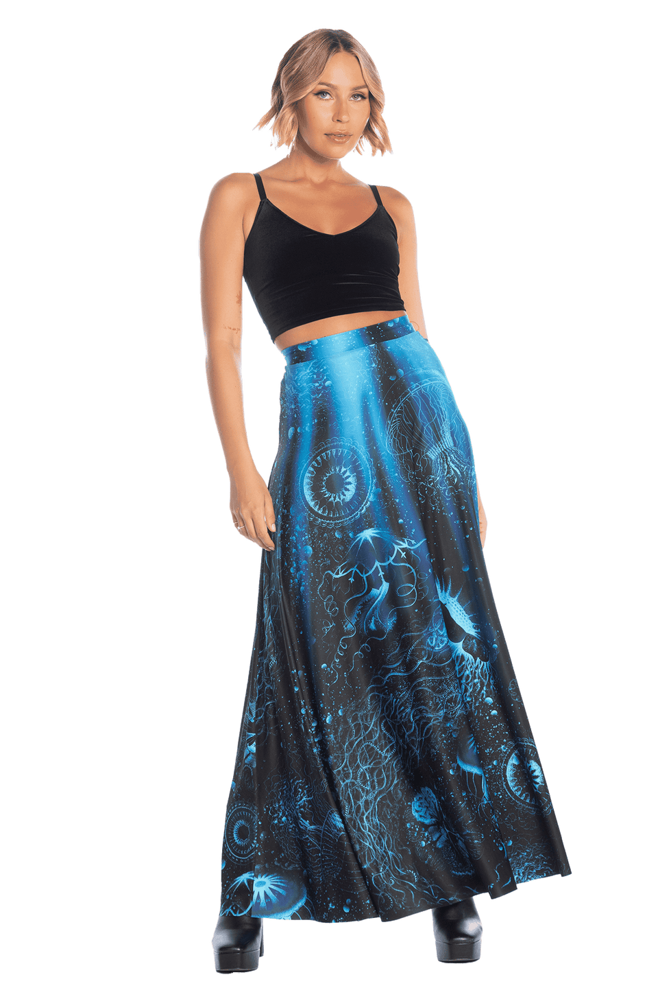 Deep Sea Jellyfish Maxi Skirt - Limited – BlackMilk Clothing