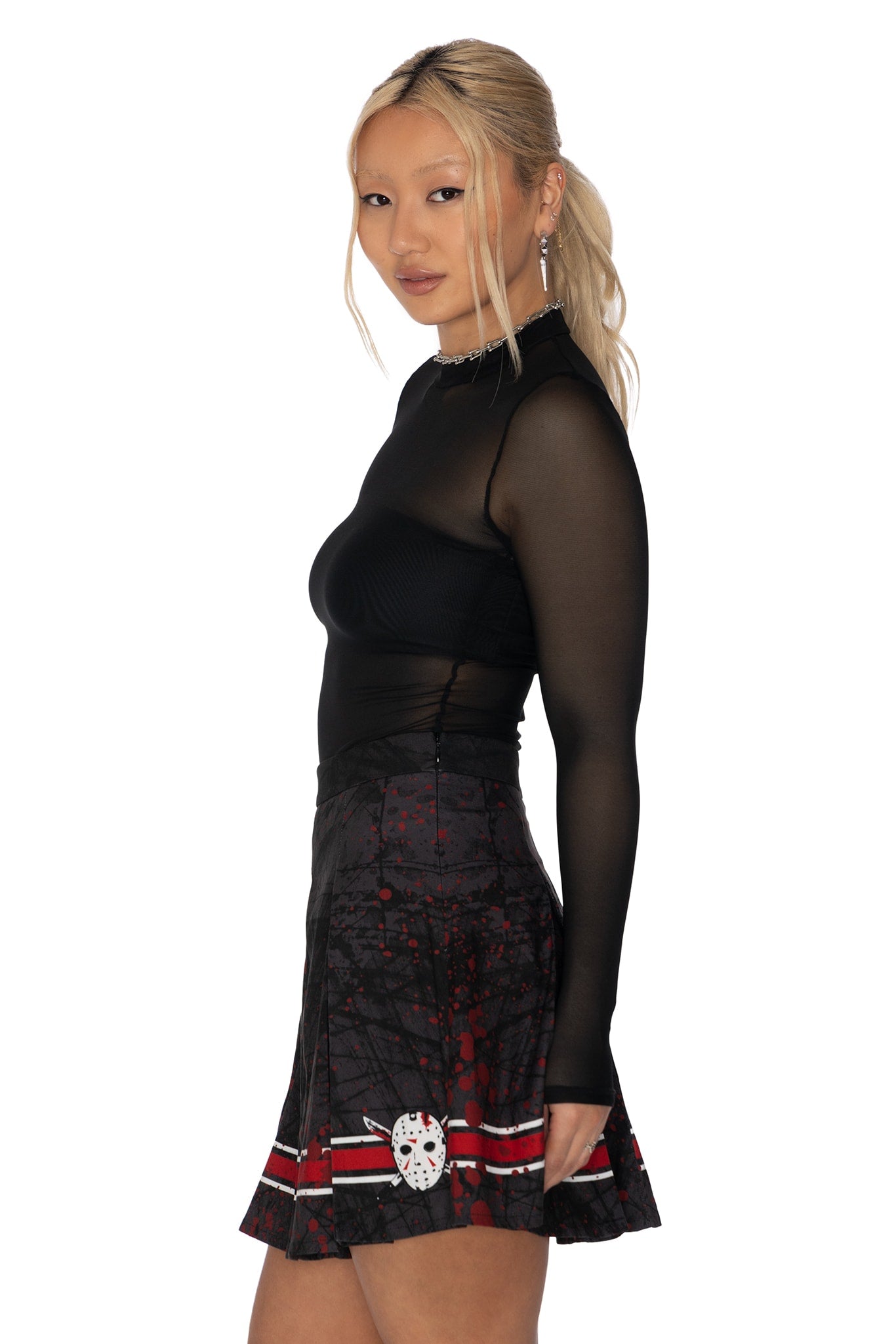 Jason Voorhees Pleat Mini Skirt - Limited – BlackMilk Clothing