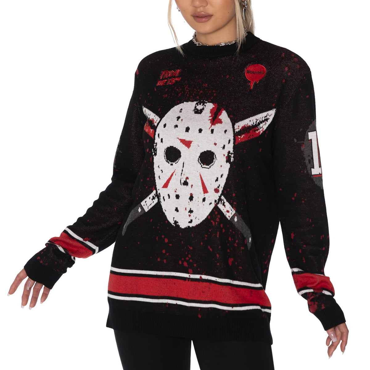 Jason Voorhees Oversized Knit Sweater - Limited – BlackMilk Clothing