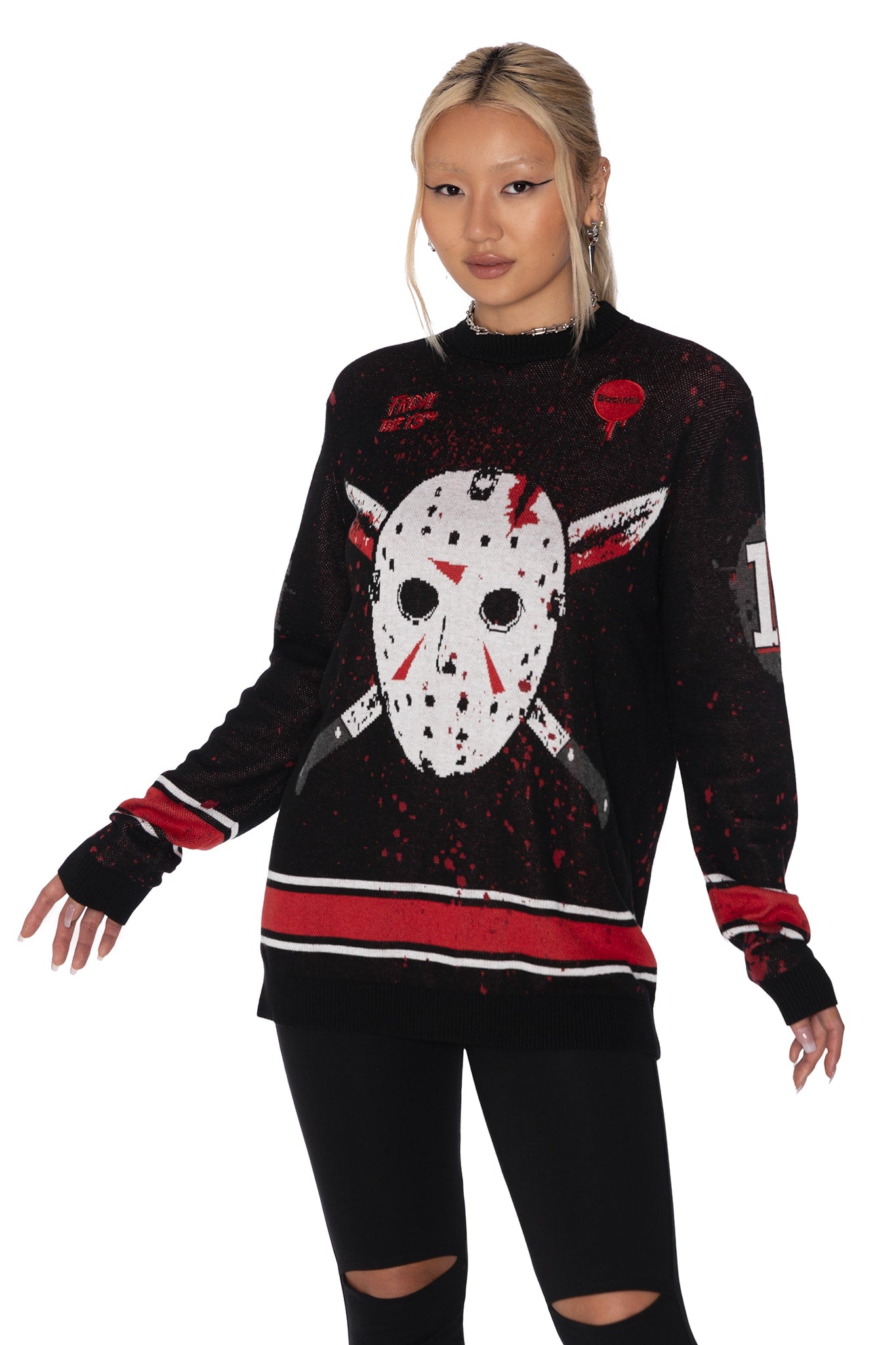 Jason Voorhees Oversized Knit Sweater - Limited – BlackMilk Clothing