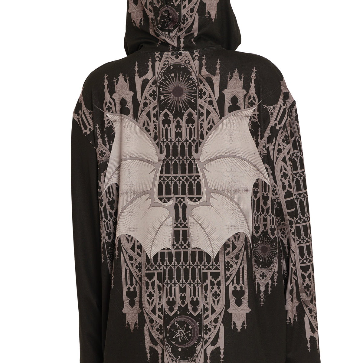 Gargoyle Guardian Long Sleeve Hooded Big Tee - Limited – BlackMilk Clothing