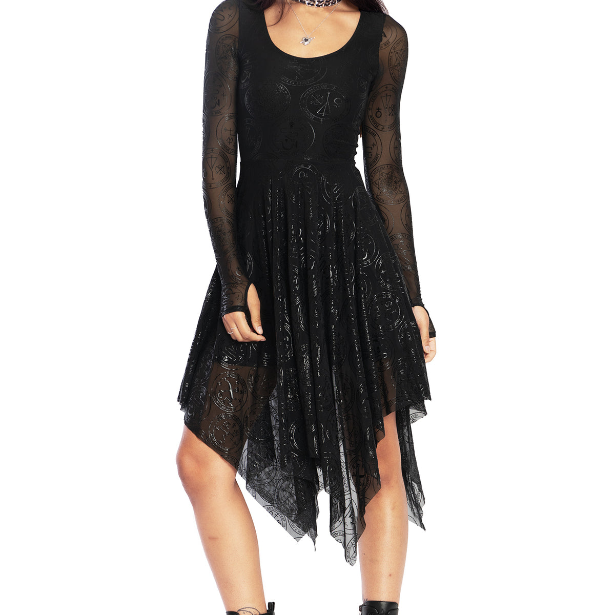 Good Charms Long Sleeve Handkerchief Dress - Limited – BlackMilk Clothing