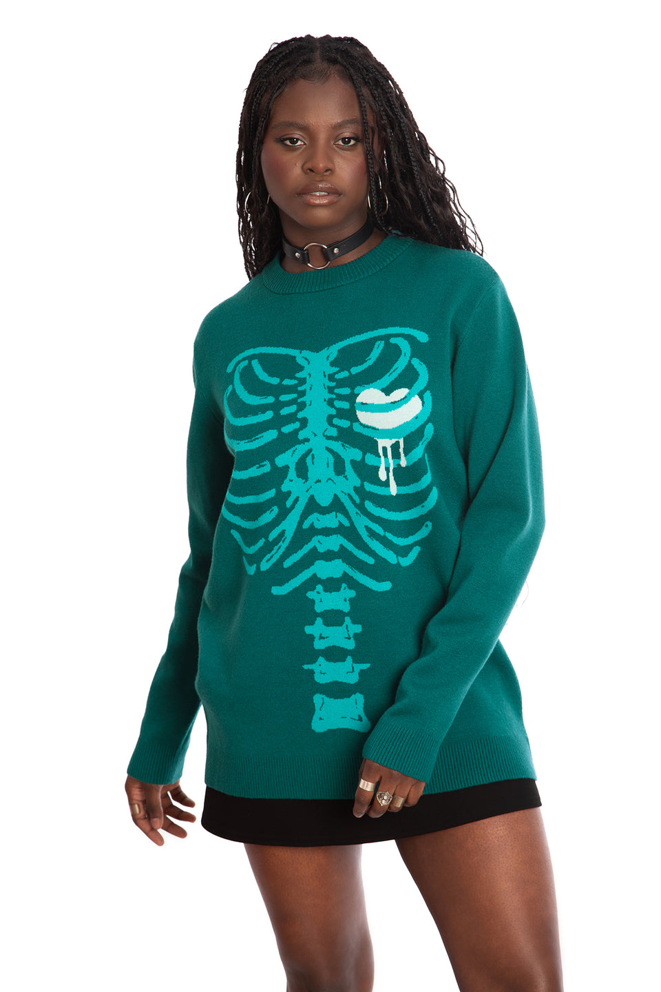 Under My Skin Green Crew Knit Sweater - Limited – BlackMilk Clothing