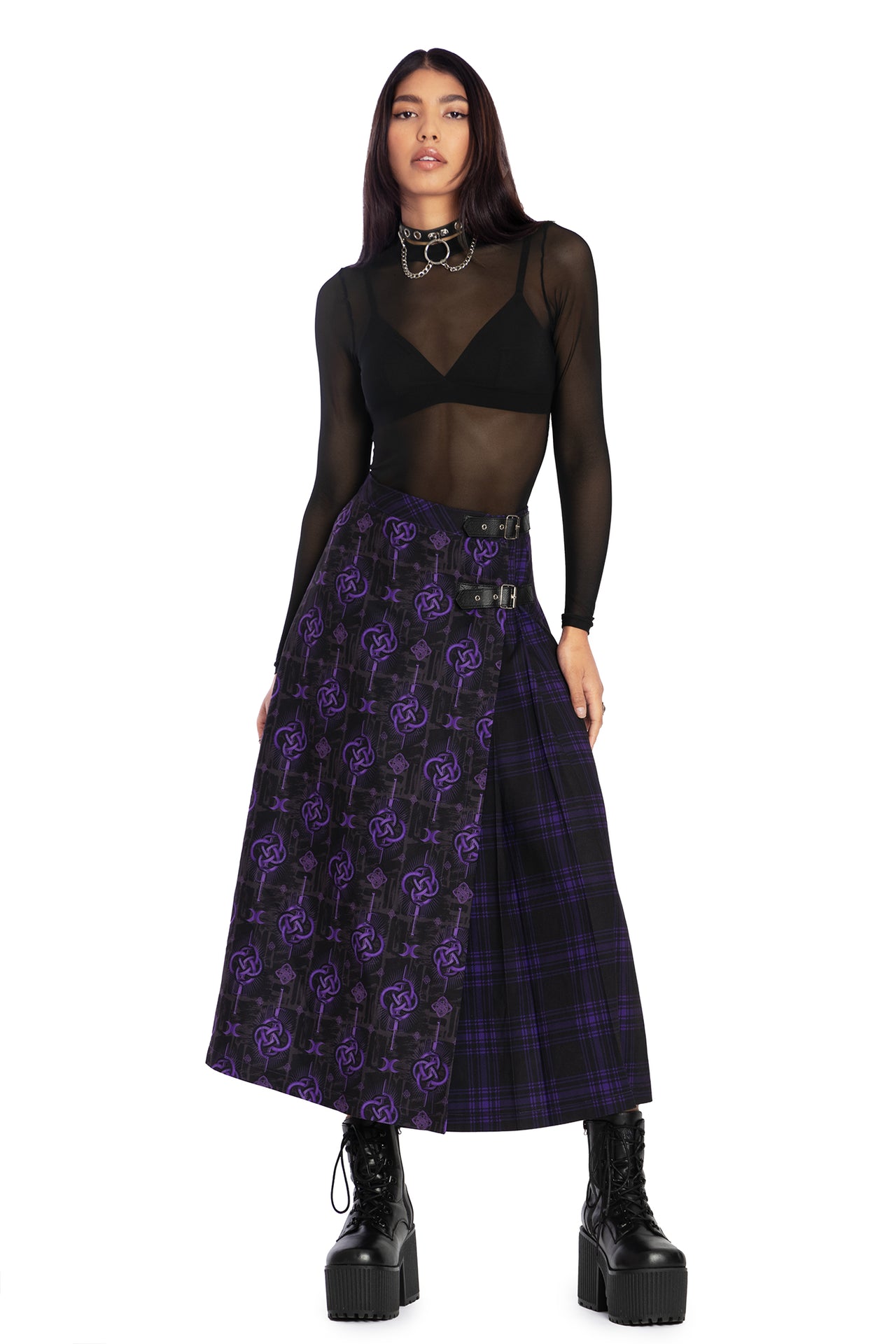 Infinity Snake Midaxi Kilt - Limited – BlackMilk Clothing