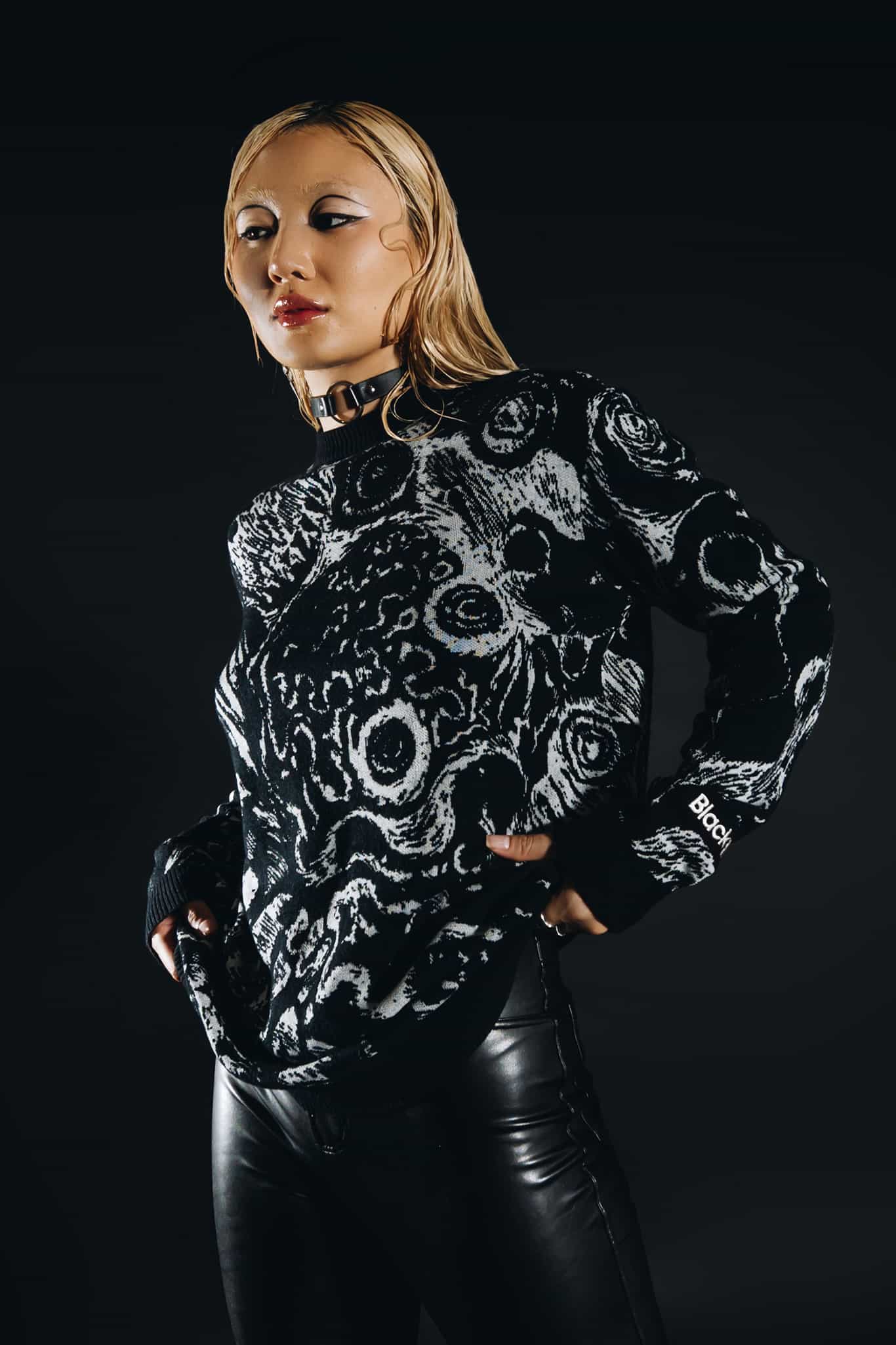 Death Stench Oversized Knit Sweater – BlackMilk Clothing