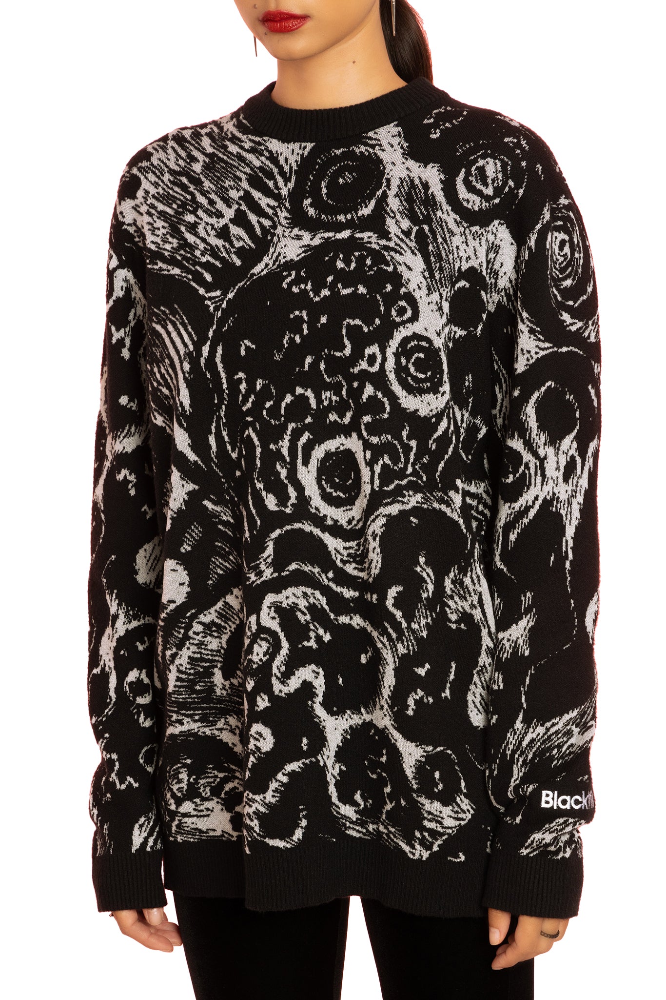 Death Stench Oversized Knit Sweater – BlackMilk Clothing