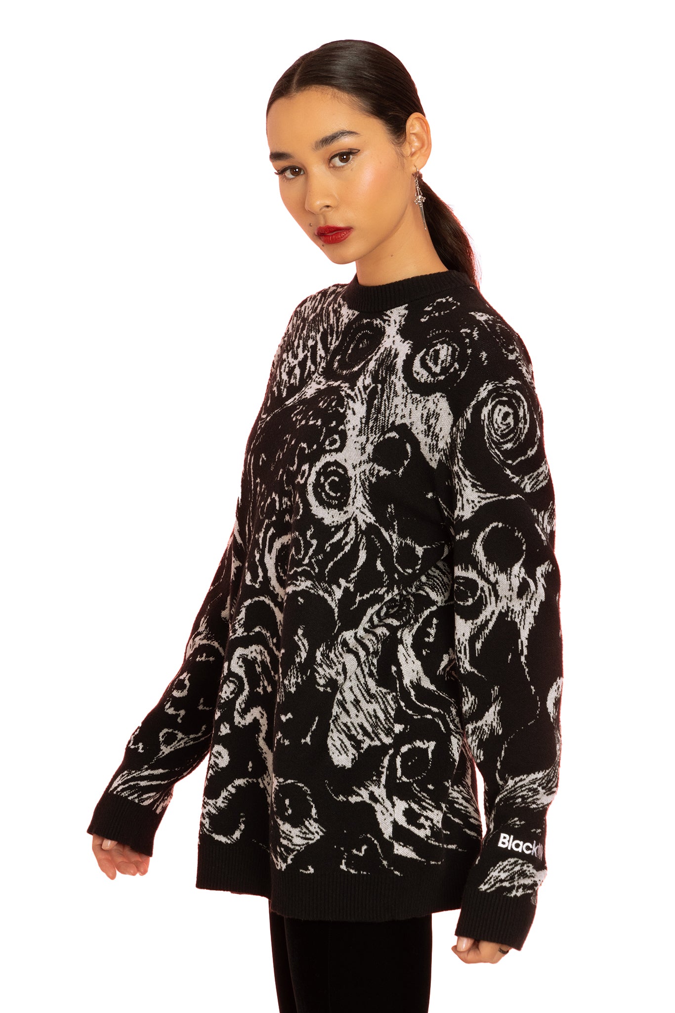 Death Stench Oversized Knit Sweater – BlackMilk Clothing