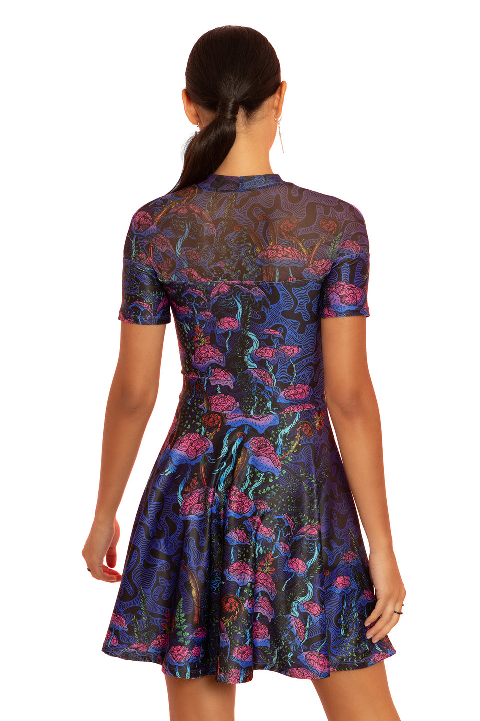 The Garden of Nutrients Sheer Splice Skater Dress - Limited – BlackMilk ...