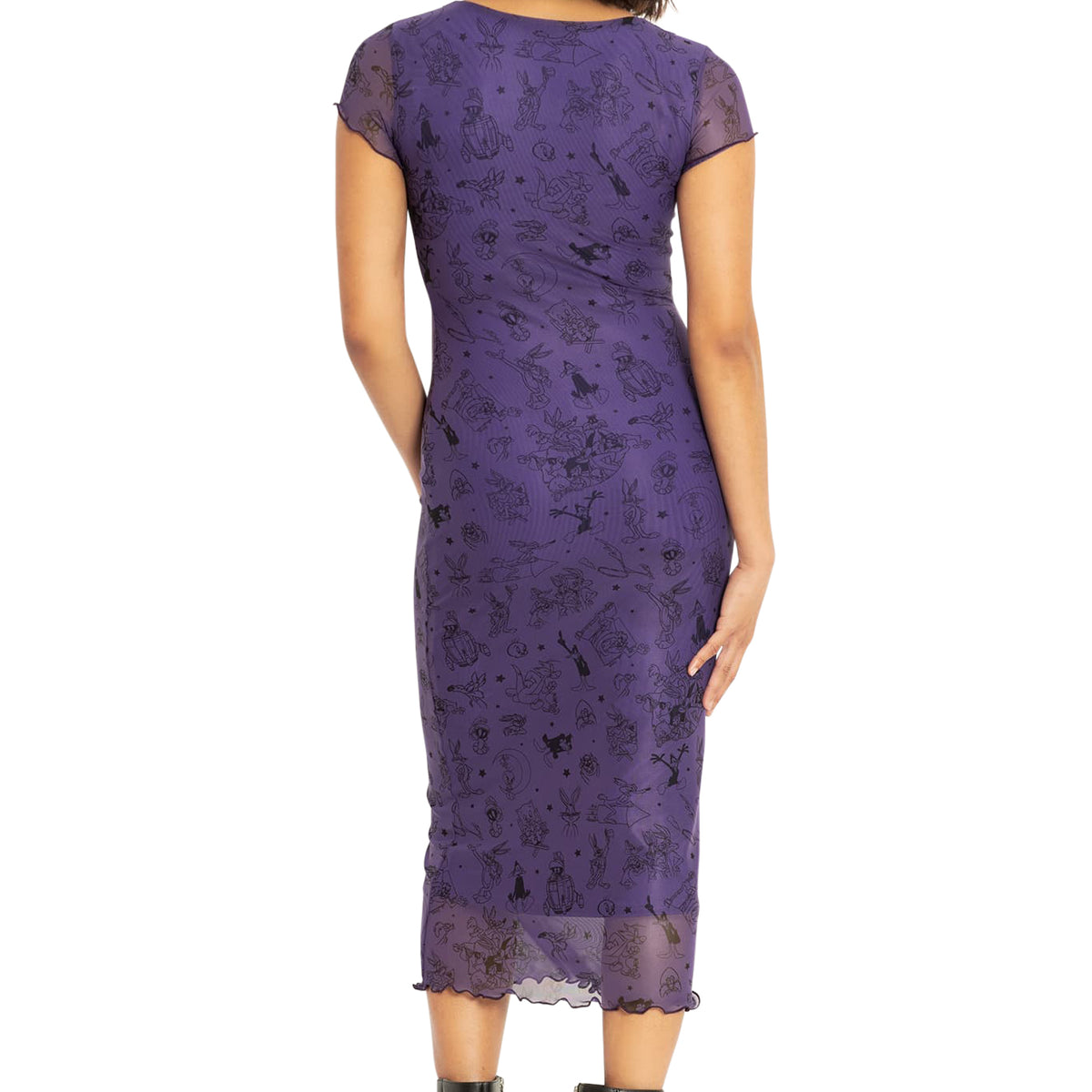 Looney Tunes Sketches Sheer Cap Sleeve Bodycon Dress - Limited ...